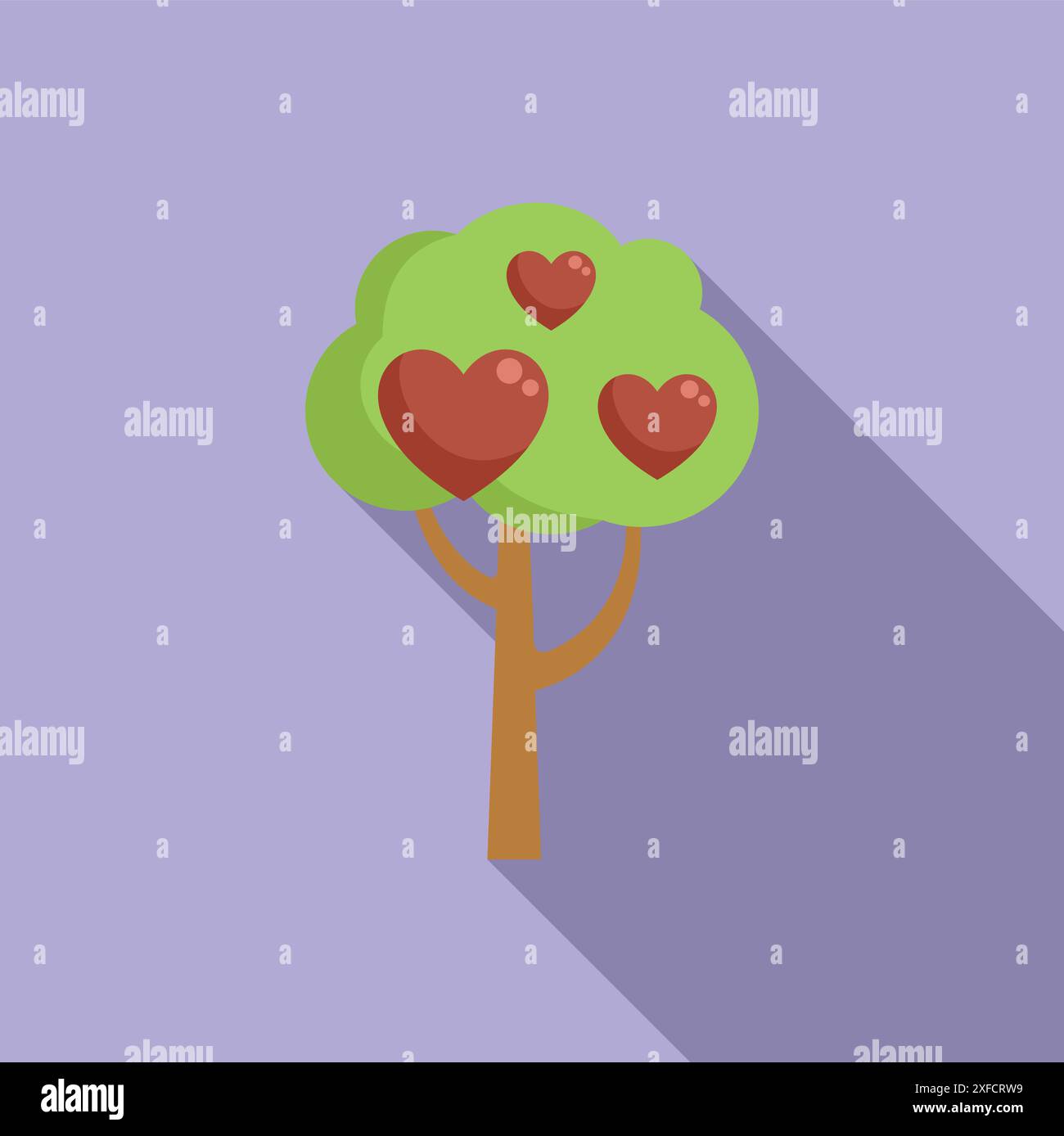 Purple heart forest Stock Vector Images - Alamy