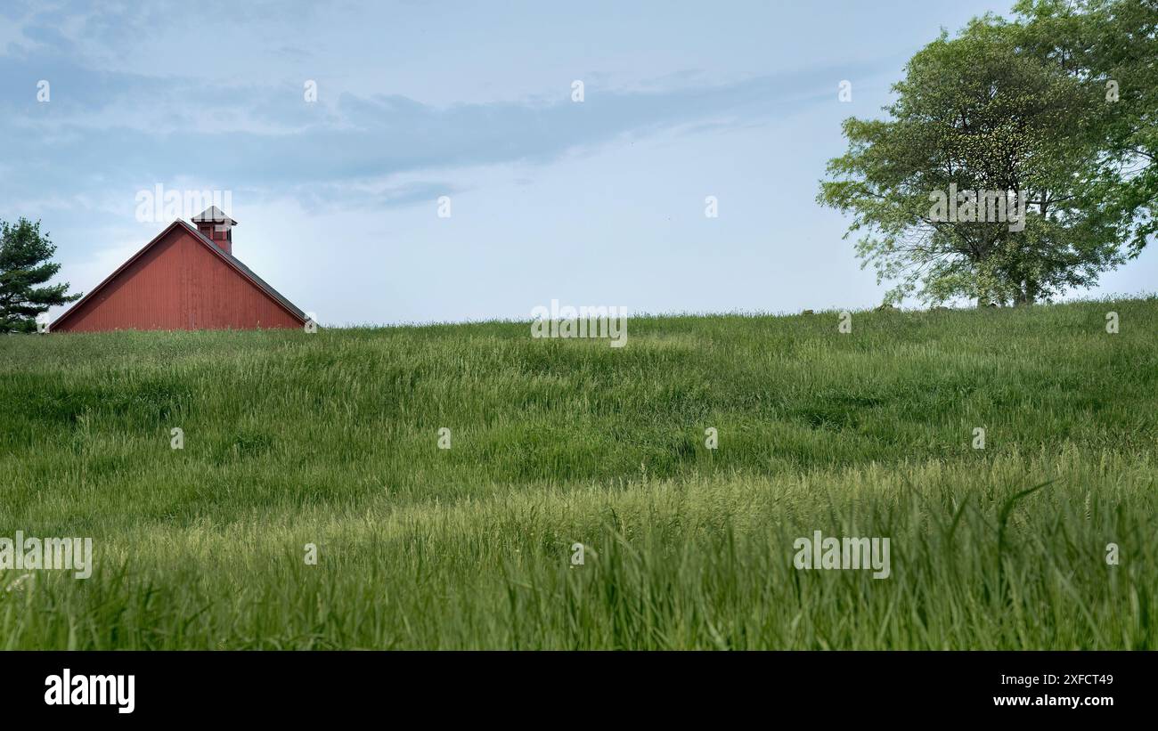 Bolton Connecticut Heritage Farm and historic barn Stock Photo - Alamy
