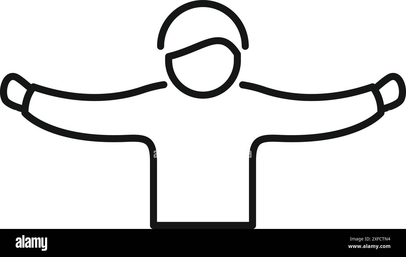 Black male spreading arms Stock Vector Images - Alamy