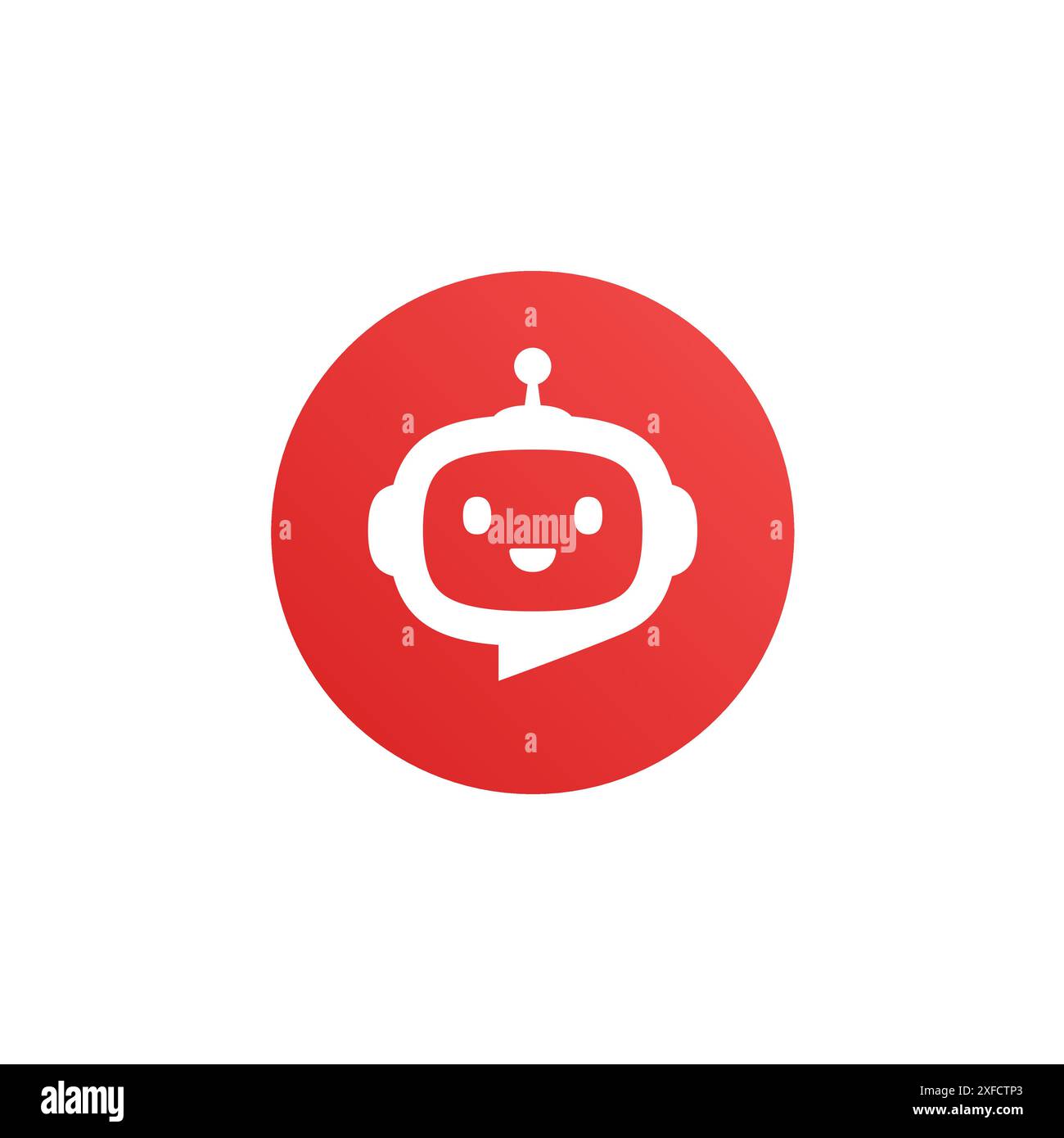 Robot head icon chat Cut Out Stock Images & Pictures - Alamy