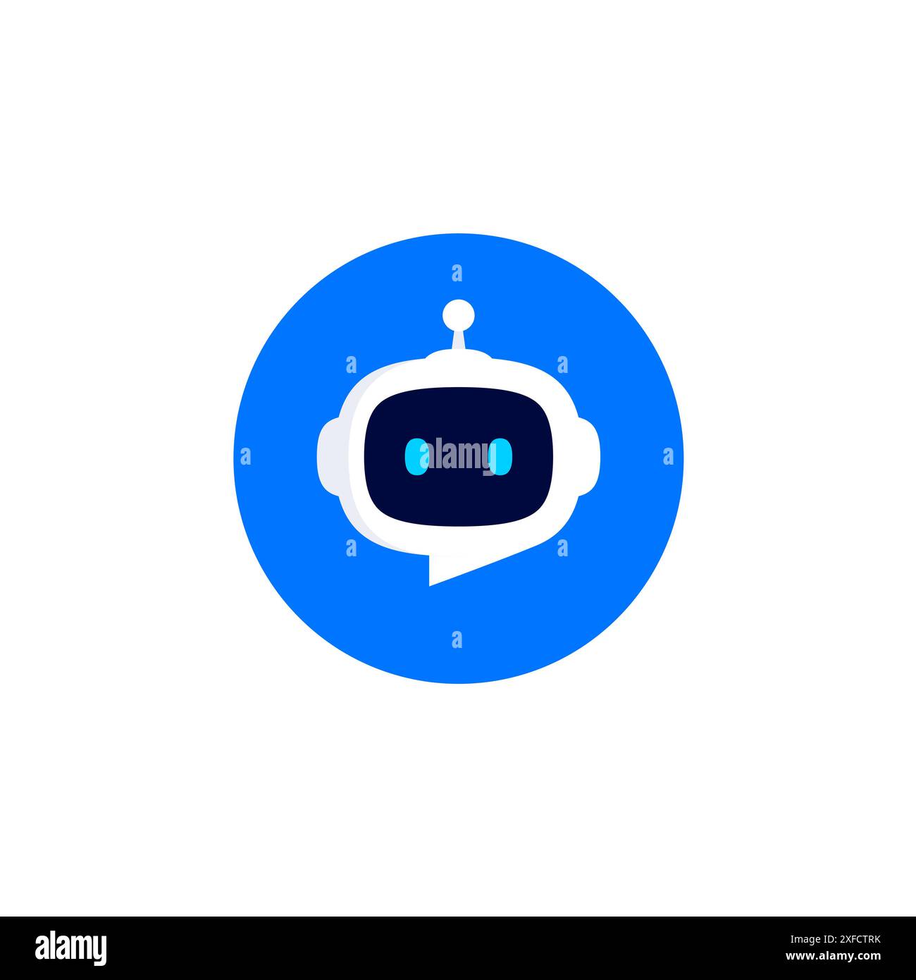 Robot head icon chat Cut Out Stock Images & Pictures - Alamy