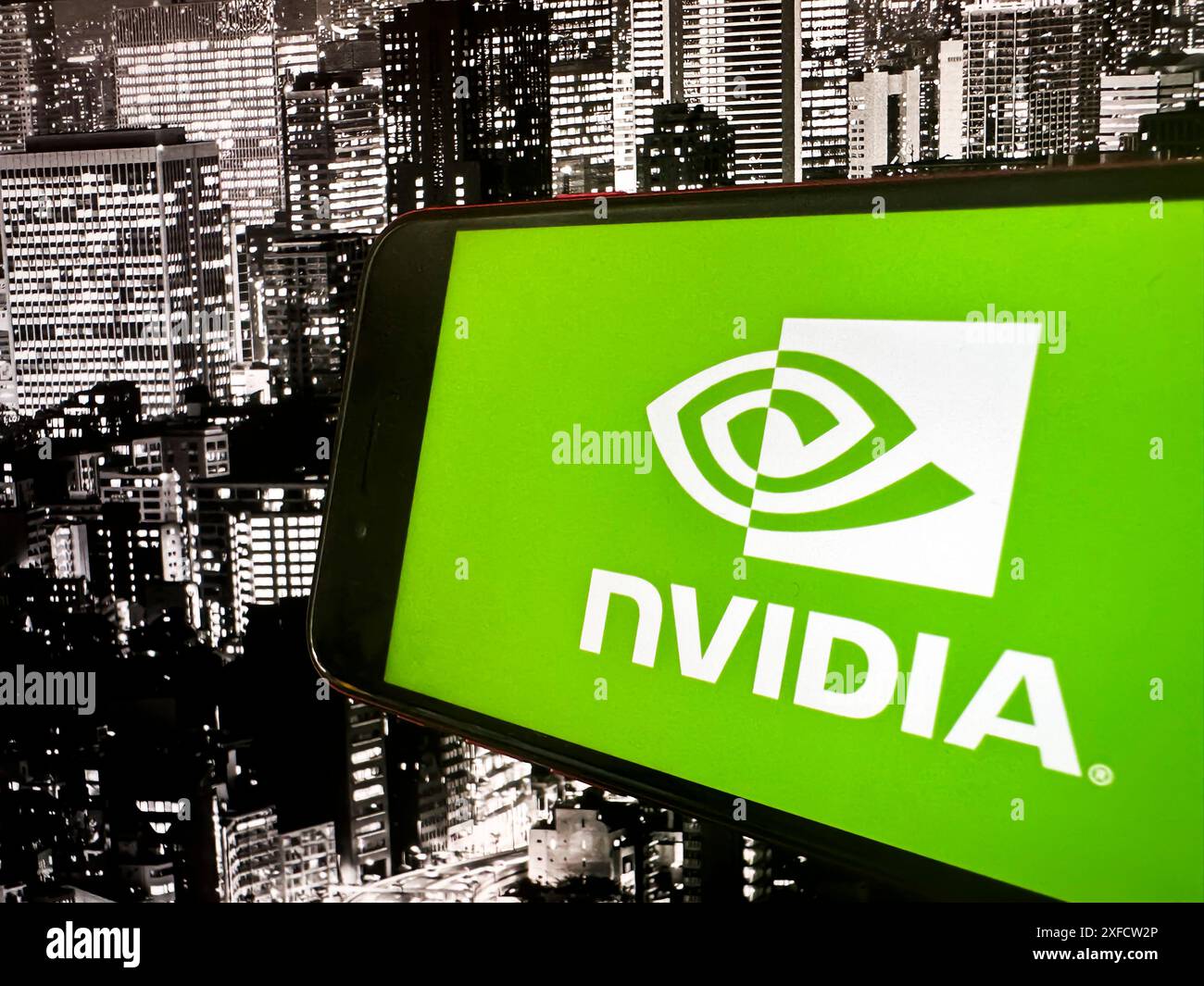 San Francisco, California, USA. 2nd July, 2024. NVIDIA logo with the ...