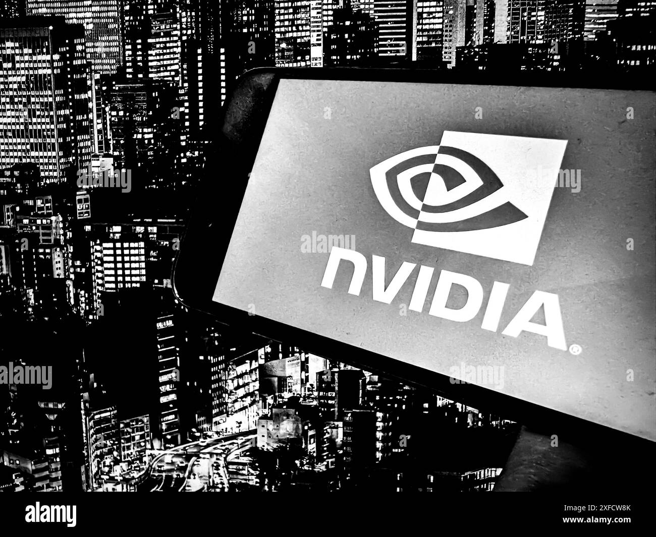 San Francisco, California, USA. 2nd July, 2024. NVIDIA logo with the ...
