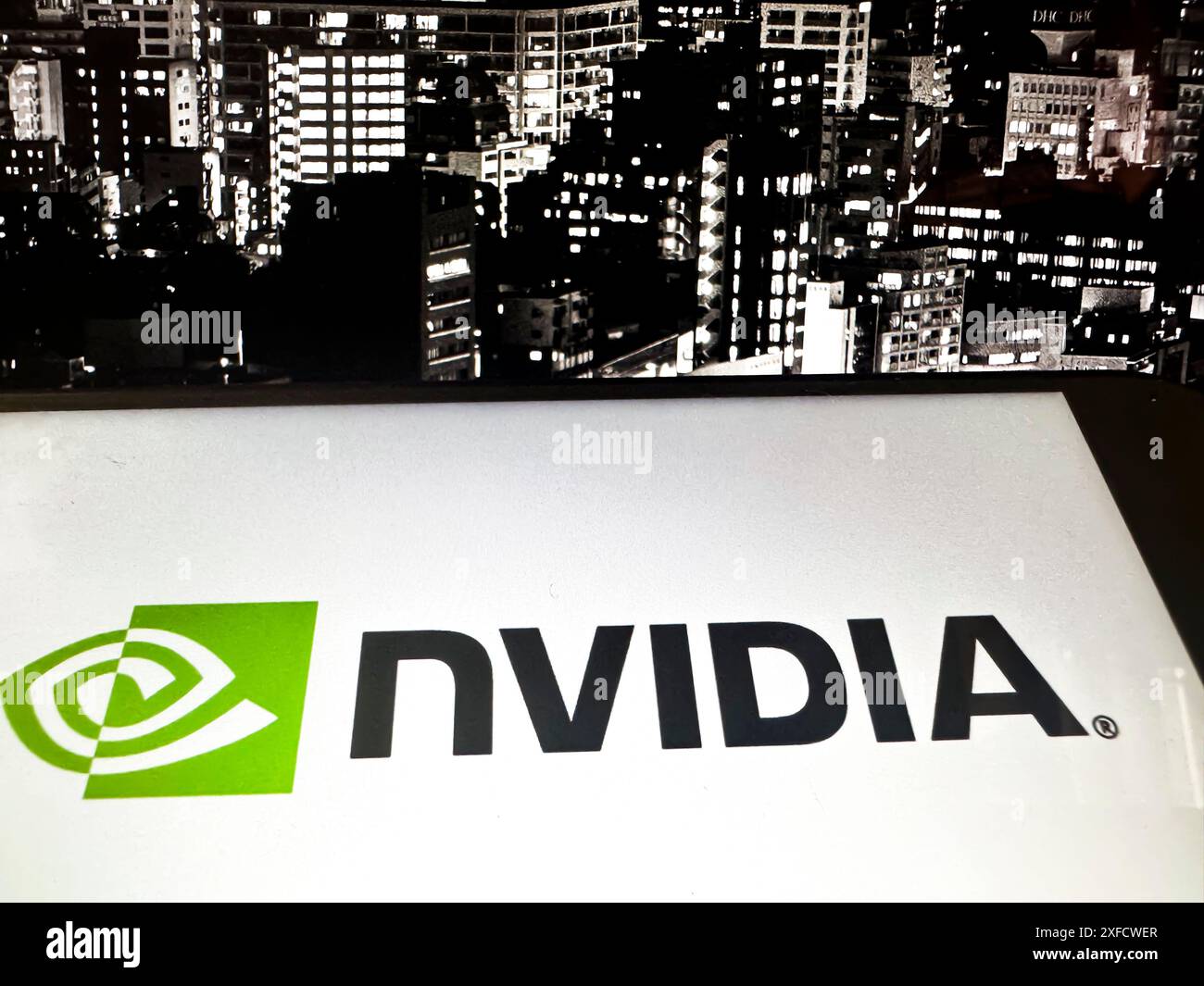San Francisco, California, USA. 2nd July, 2024. NVIDIA logo with the ...