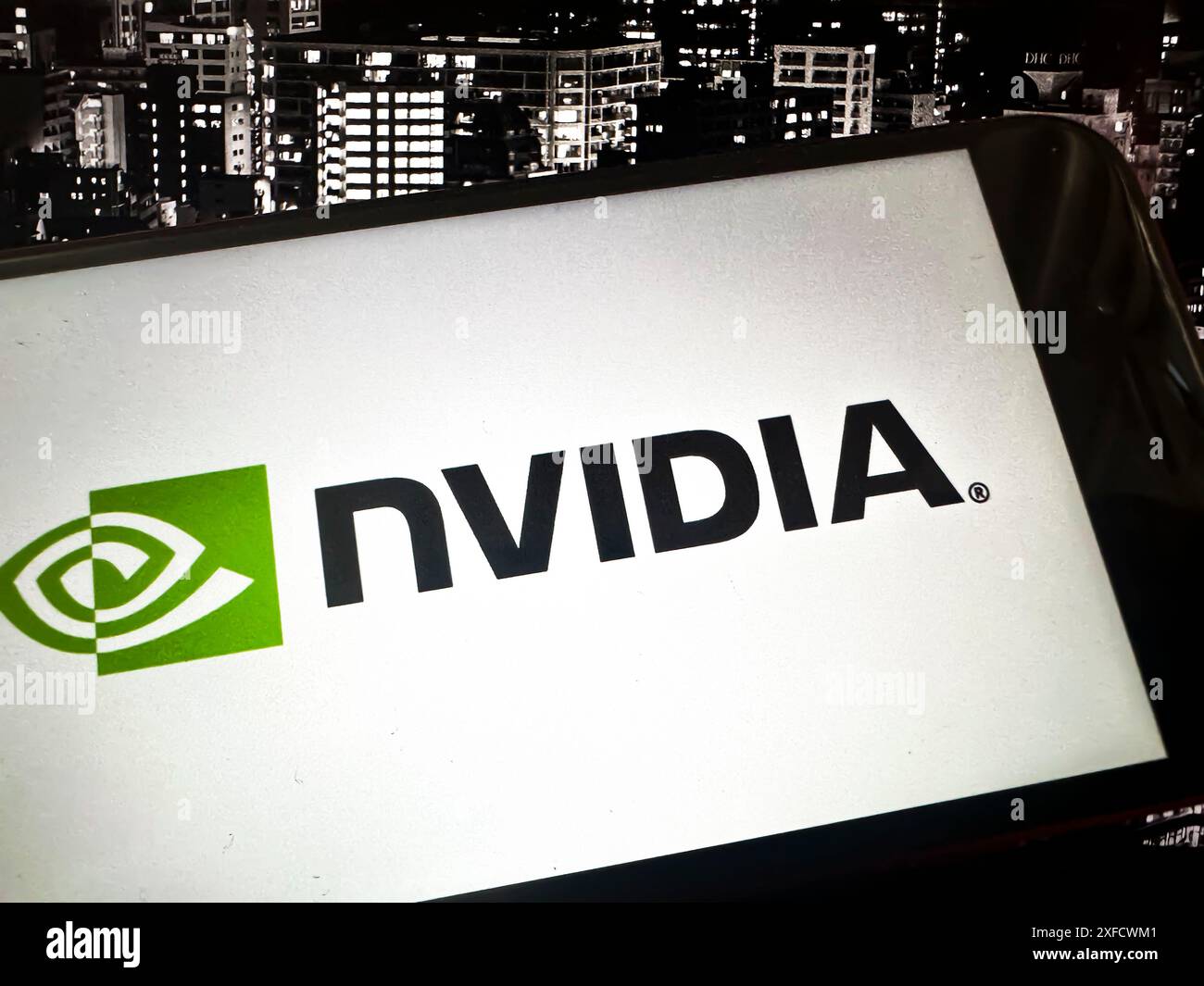 San Francisco, California, USA. 2nd July, 2024. NVIDIA logo with the ...
