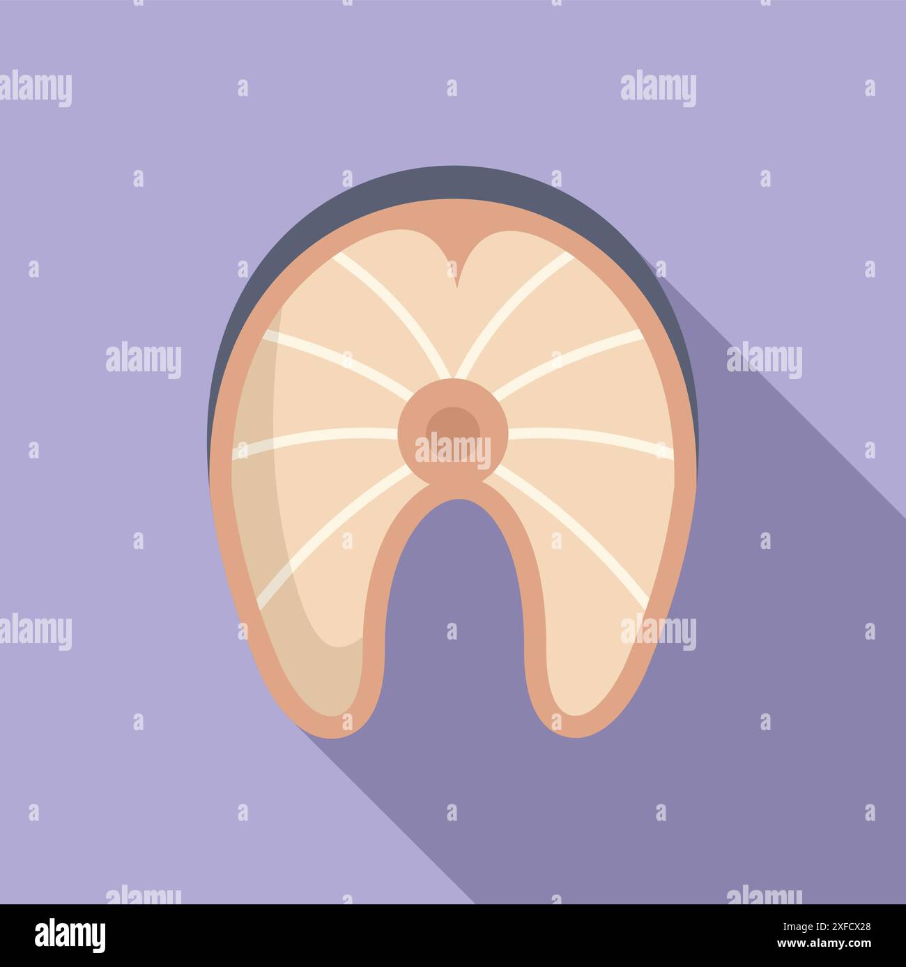 Salmon steak icon representing fresh seafood, often used in japanese ...