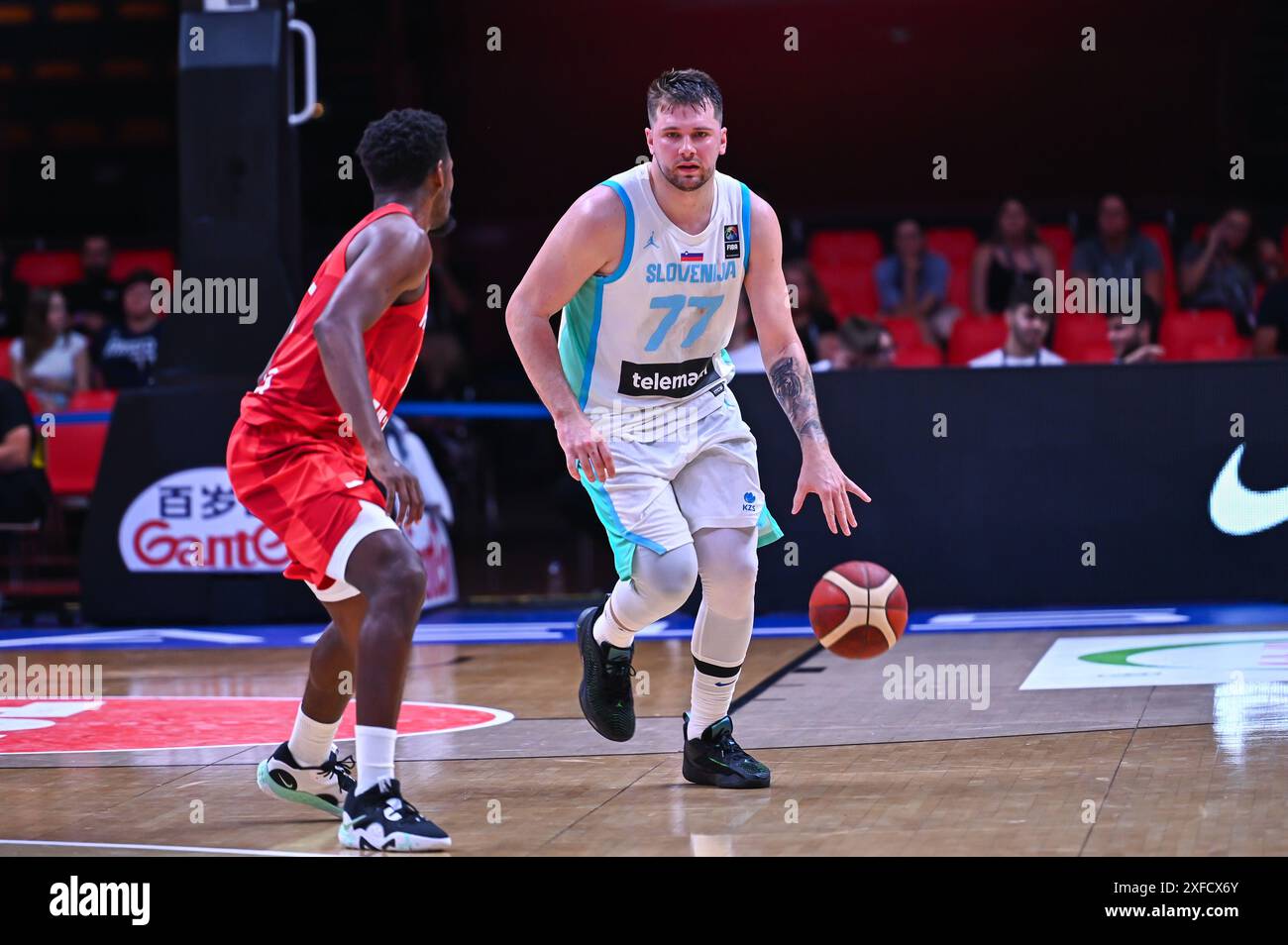 77 Luka Doncic of Slovenia is playing during the FIBA Olympic ...