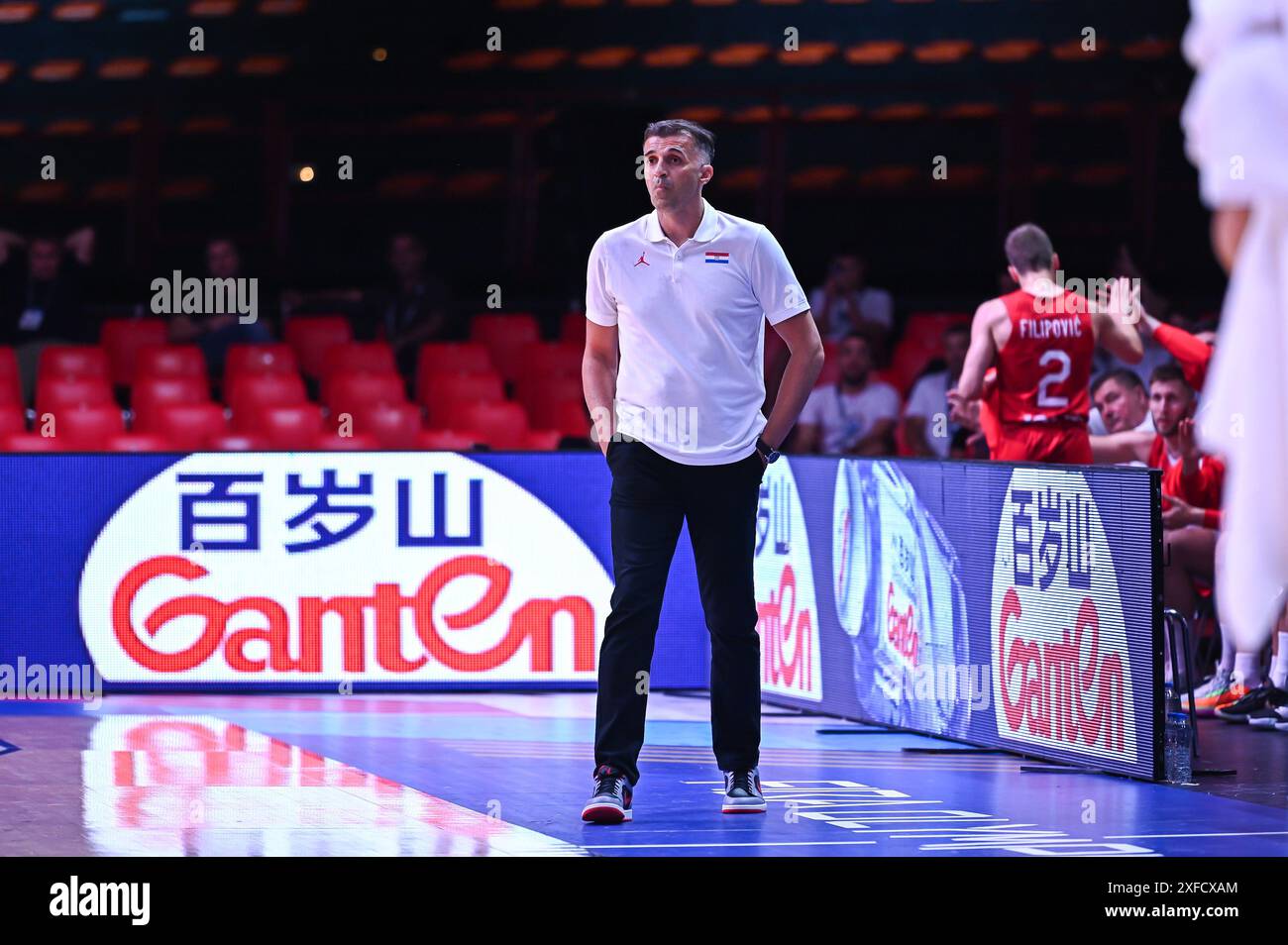 Head Coach Josip Sesar of Croatia during the FIBA Olympic Qualifying ...