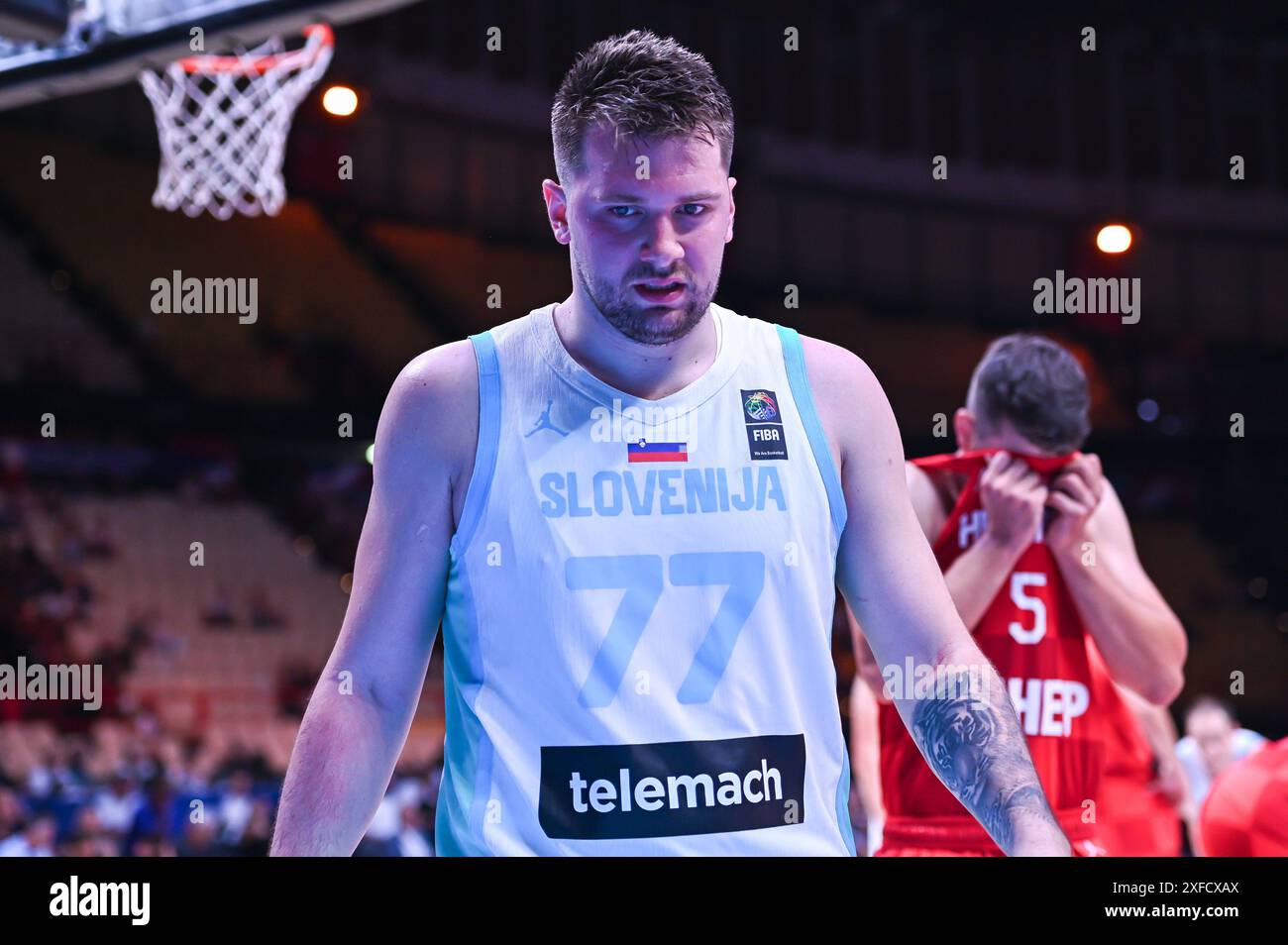 77 Luka Doncic of Slovenia is playing during the FIBA Olympic ...