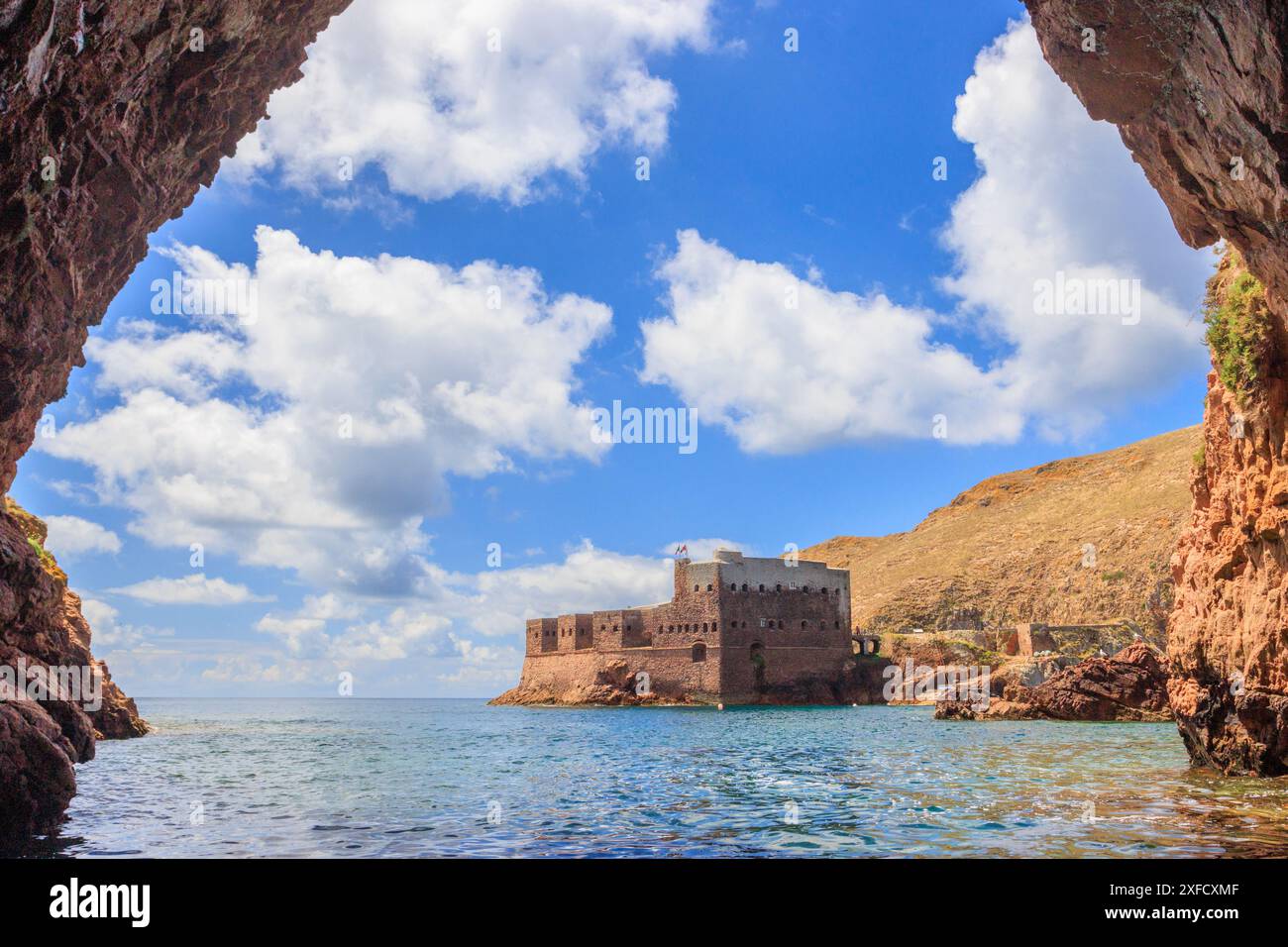 Bridge leading upto Fort de São João Baptista of Berlengas, Berlenga ...