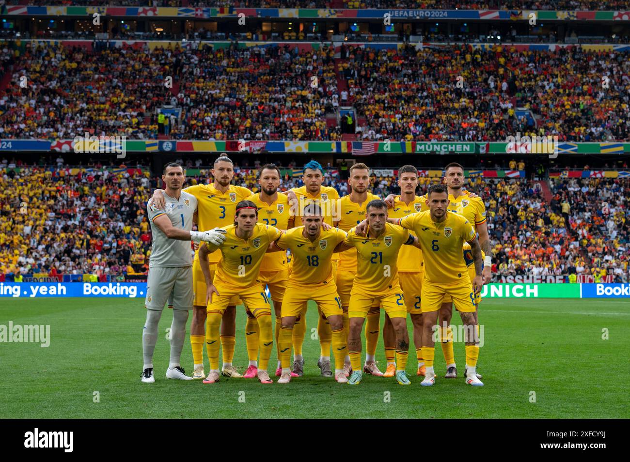 Munich, Germany. 02nd July, 2024. The Romanian national football team ...