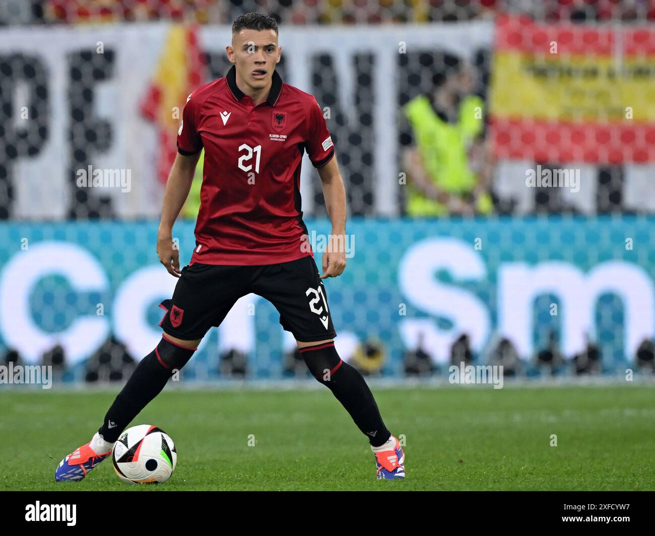 DUSSELDORF - Kristjan Asllani of Albania during the UEFA EURO 2024 ...
