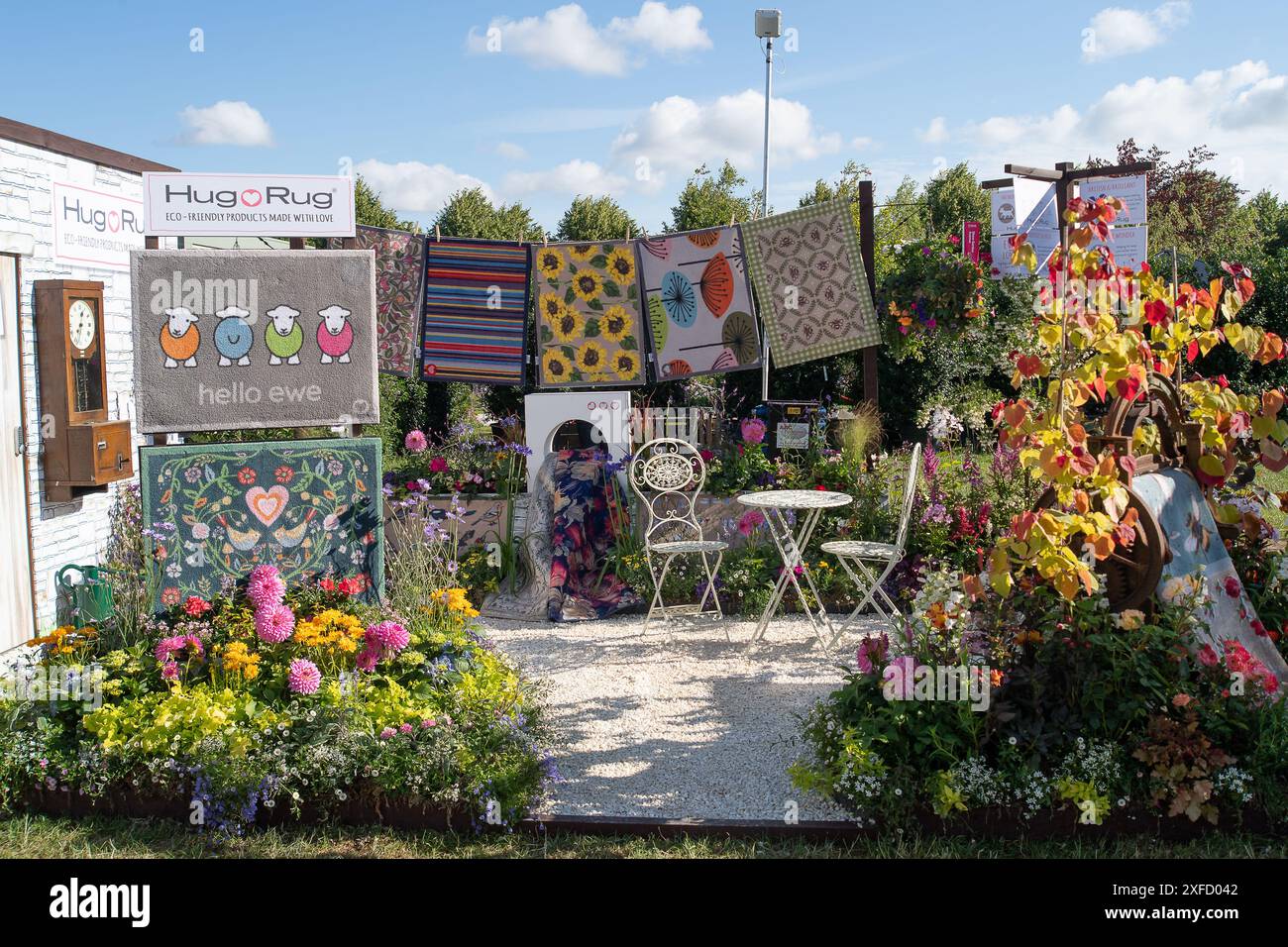 East Molesey, Surrey, UK. 1st July, 2024. The Hug Rug stand at the RHS ...