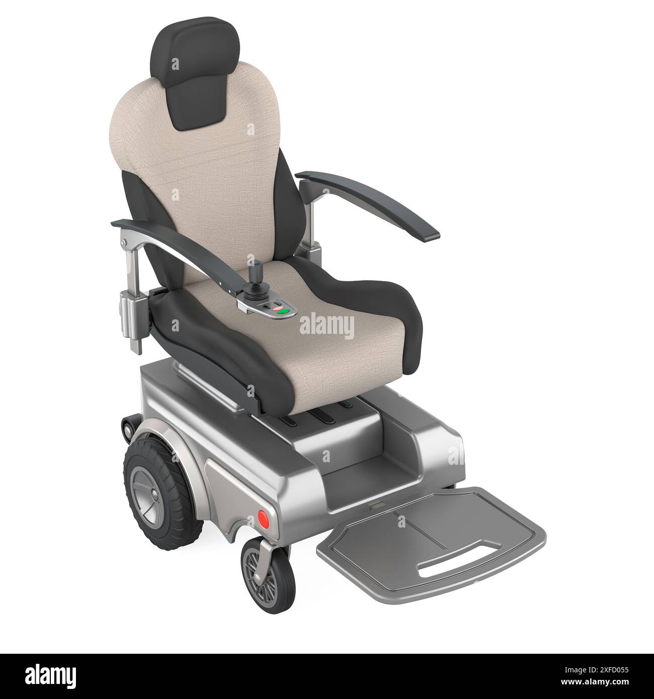 Motorized Power Chair, Powerchair, Electric Wheelchair. 3D rendering ...