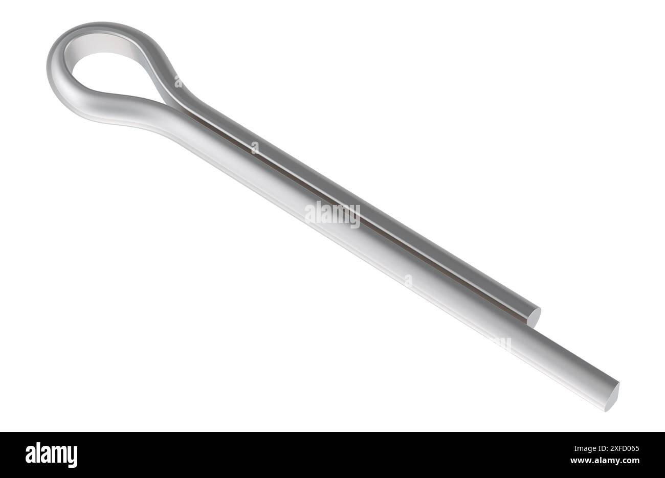 Stainless Steel Cotter Pin. 3D rendering isolated on white background ...
