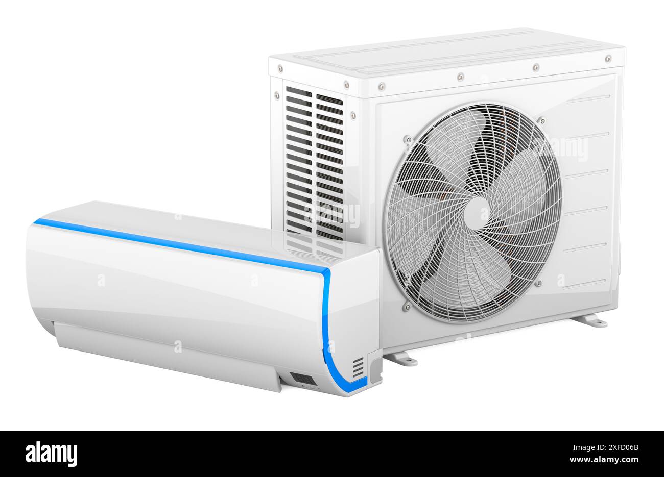 Split System Air Conditioner with indoor wall unit and outdoor ...