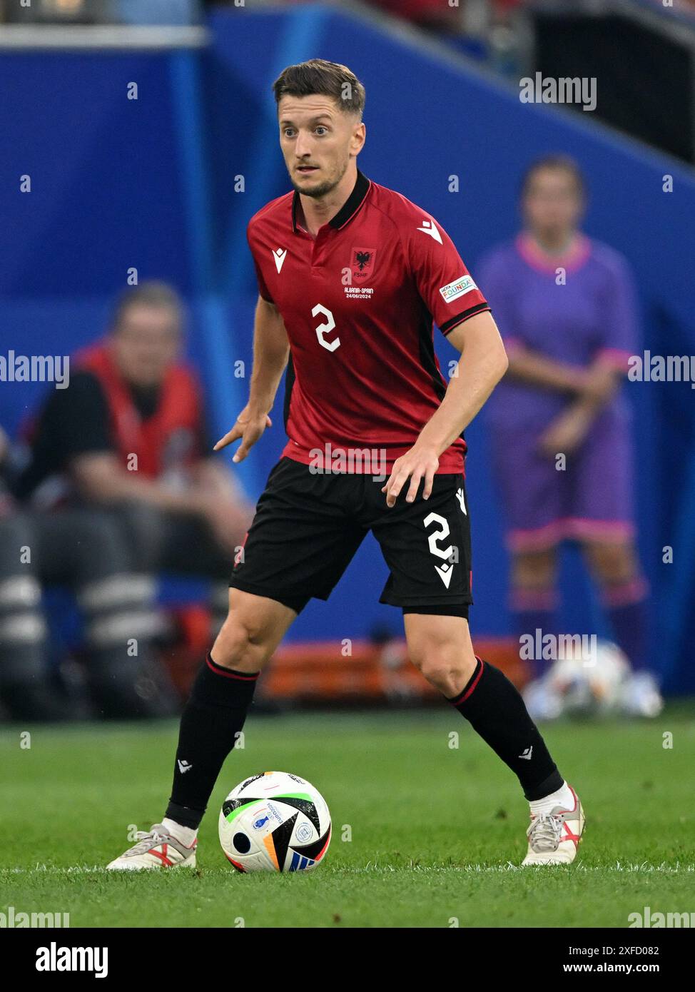 DUSSELDORF - Ivan Balliu of Albania during the UEFA EURO 2024 group B ...