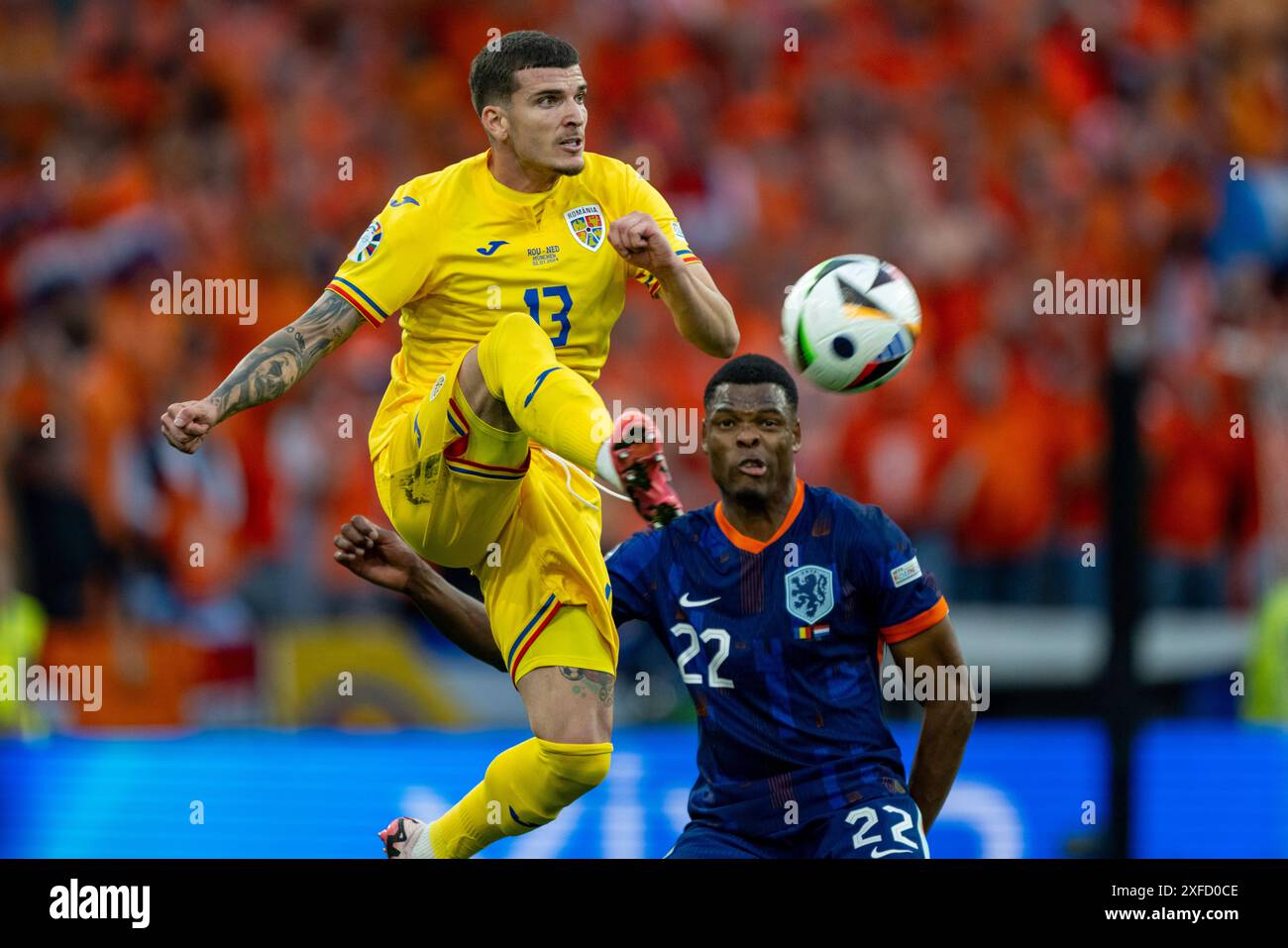 Munich, Germany. 02nd July, 2024. Valentin Mihaila of Romania and ...