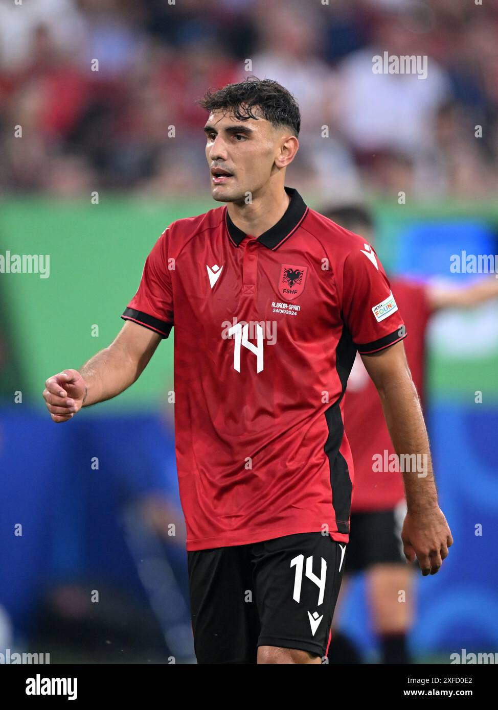 DUSSELDORF - Qazim Laci of Albania during the UEFA EURO 2024 group B ...