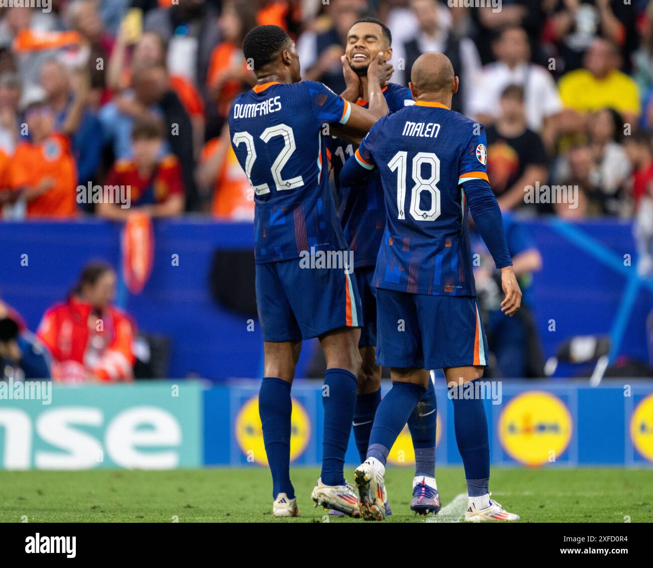 Munich, Germany. 02nd July, 2024. Donyell Malen of Netherlands ...