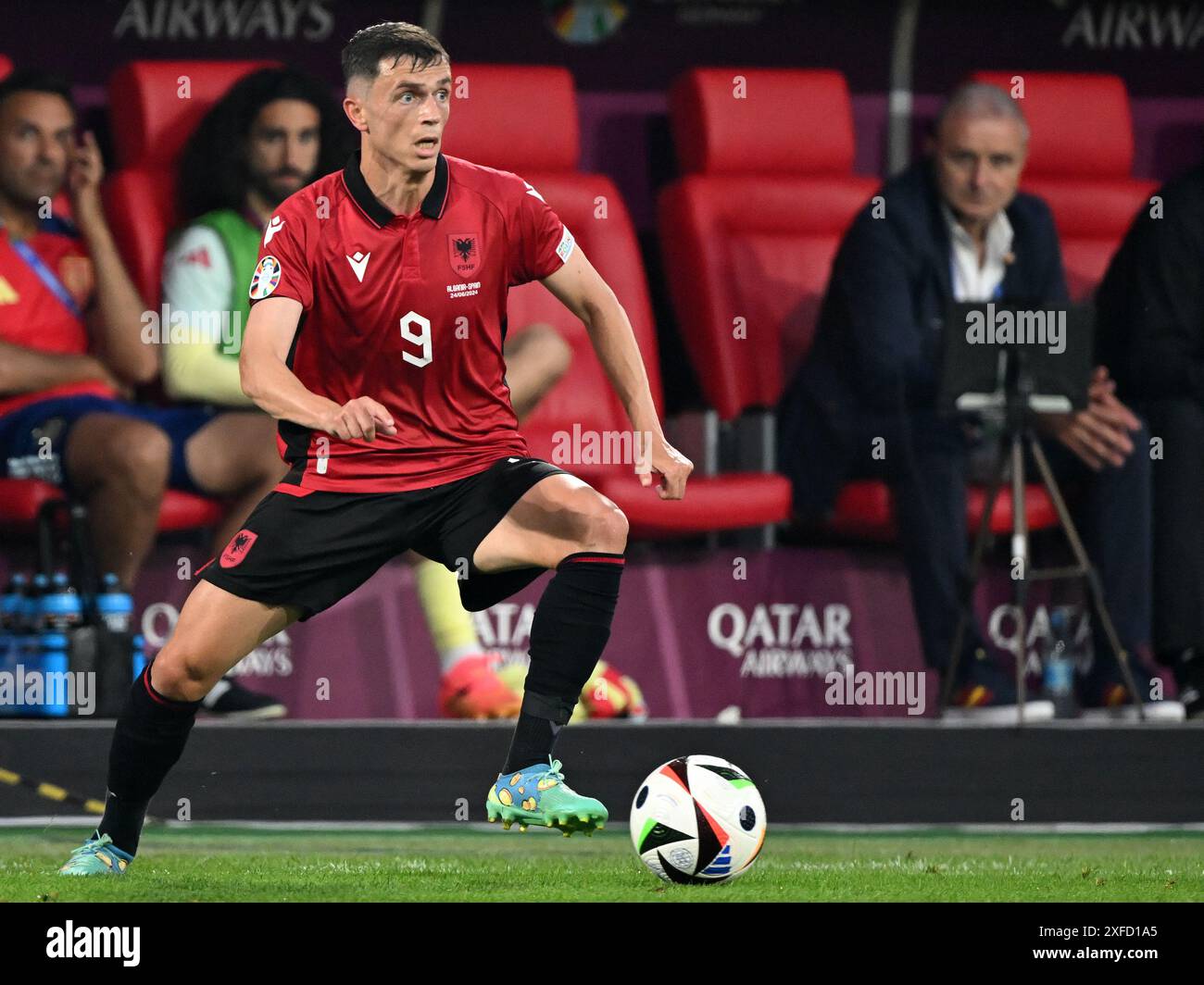 DUSSELDORF - Jasir Asani of Albania during the UEFA EURO 2024 group B ...
