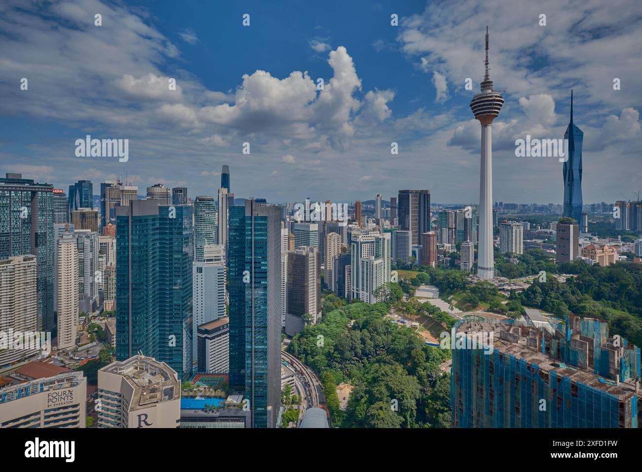 Kuala Lumpur skyline , Malaysia from the infinity rooftop pool at The ...