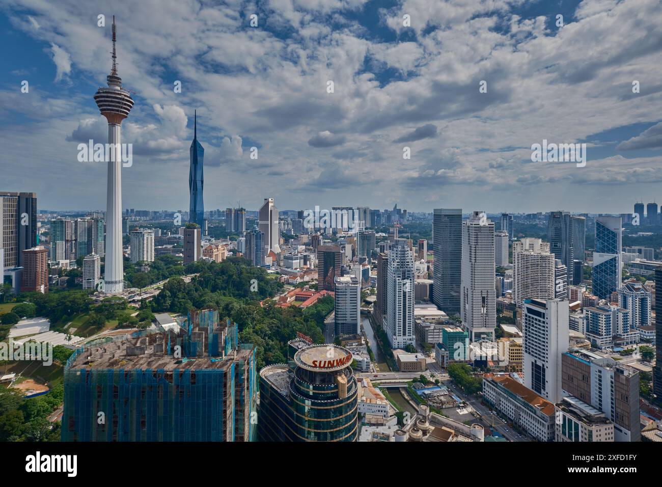 Kuala Lumpur skyline , Malaysia from the infinity rooftop pool at The ...