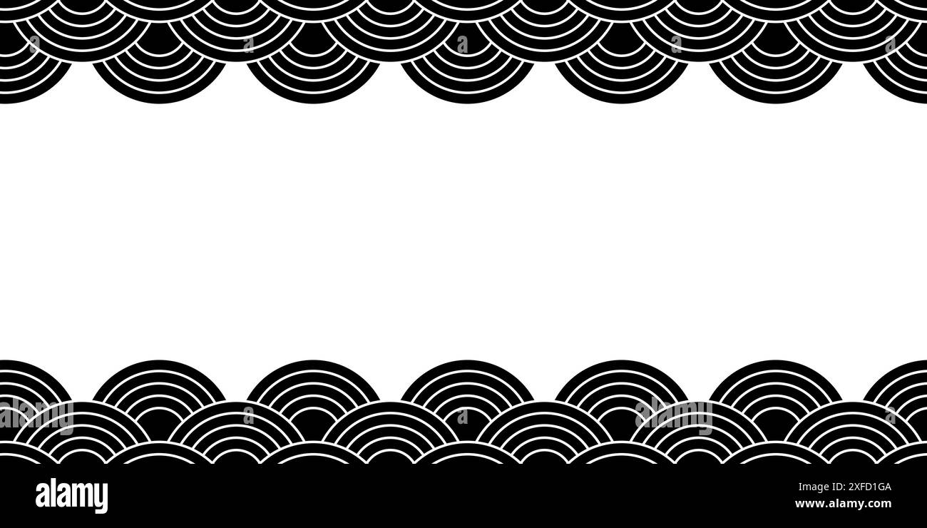 Banner template with oriental ornament with round shapes and blank ...