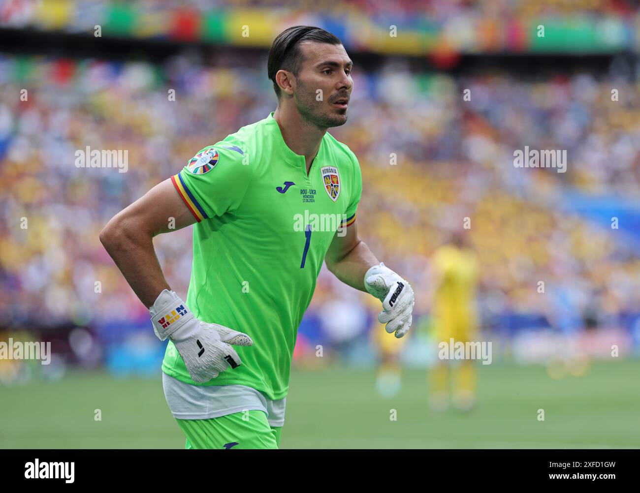 Munich, Germany - June 17, 2024: Goalkeeper Florin Nita of Romania in ...