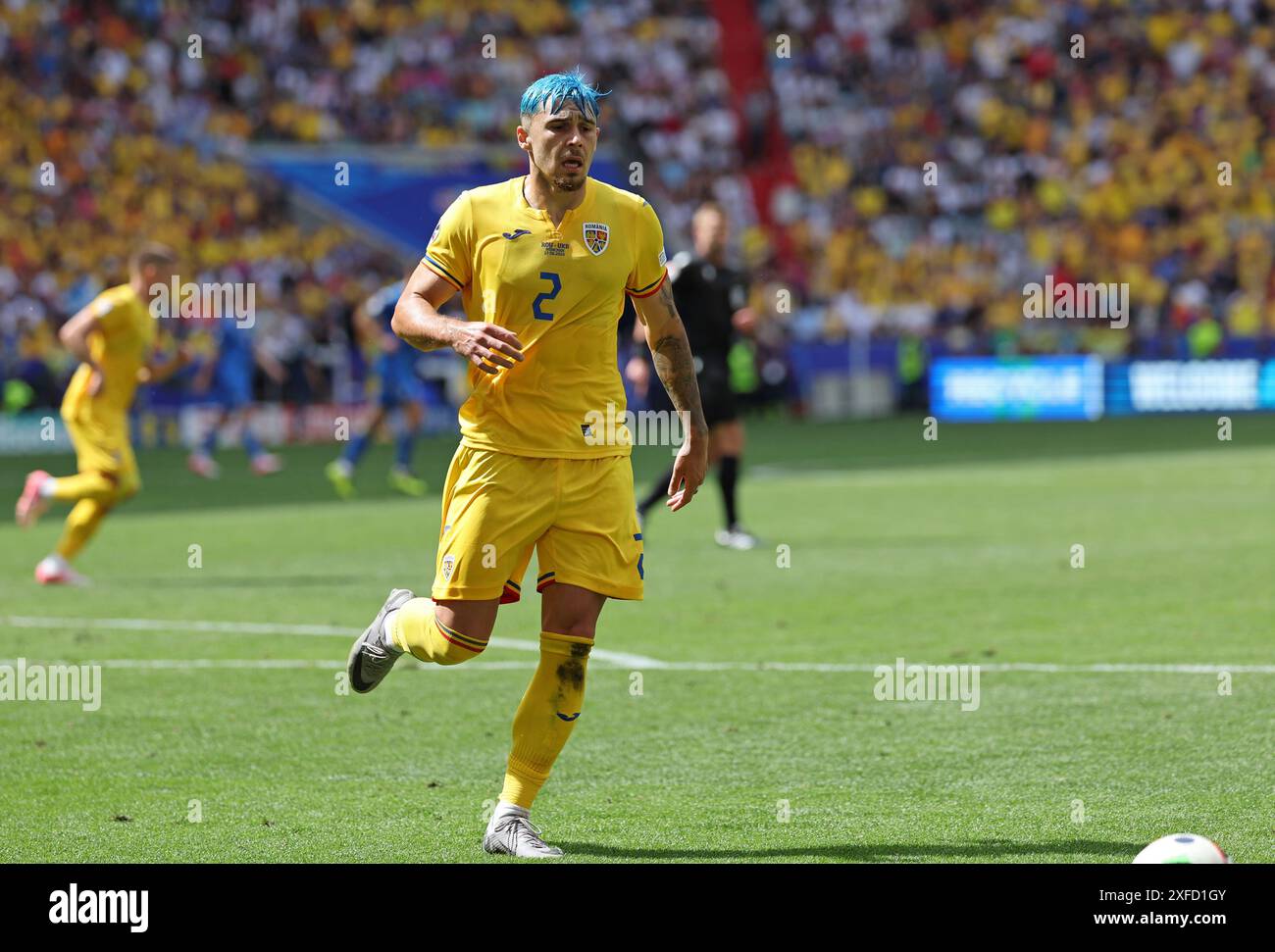 Munich, Germany - June 17, 2024: Andrei Ratiu of Romania (#2) in action ...