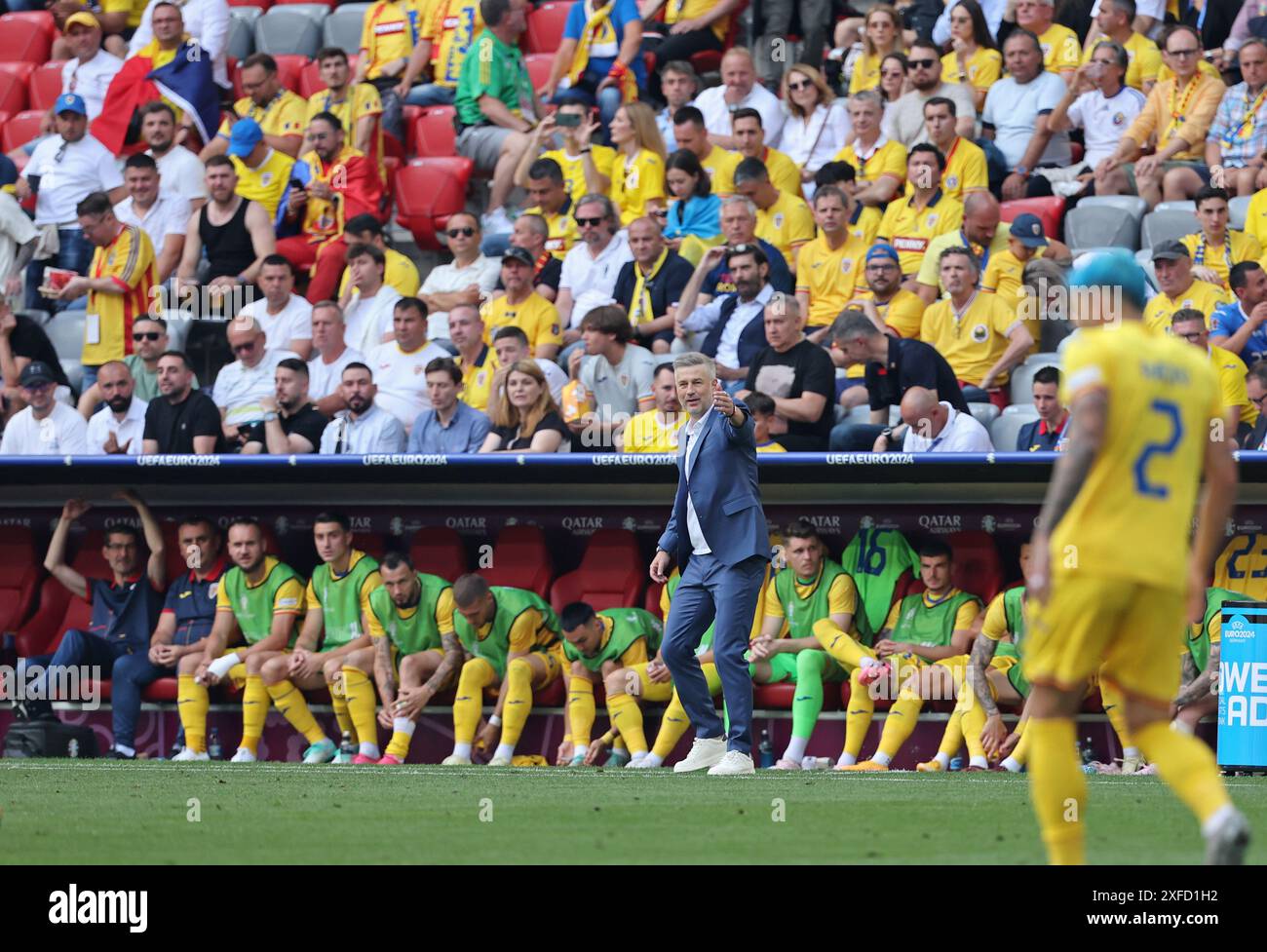 Munich, Germany - June 17, 2024: Romanian manager Edward Iordanescu in ...