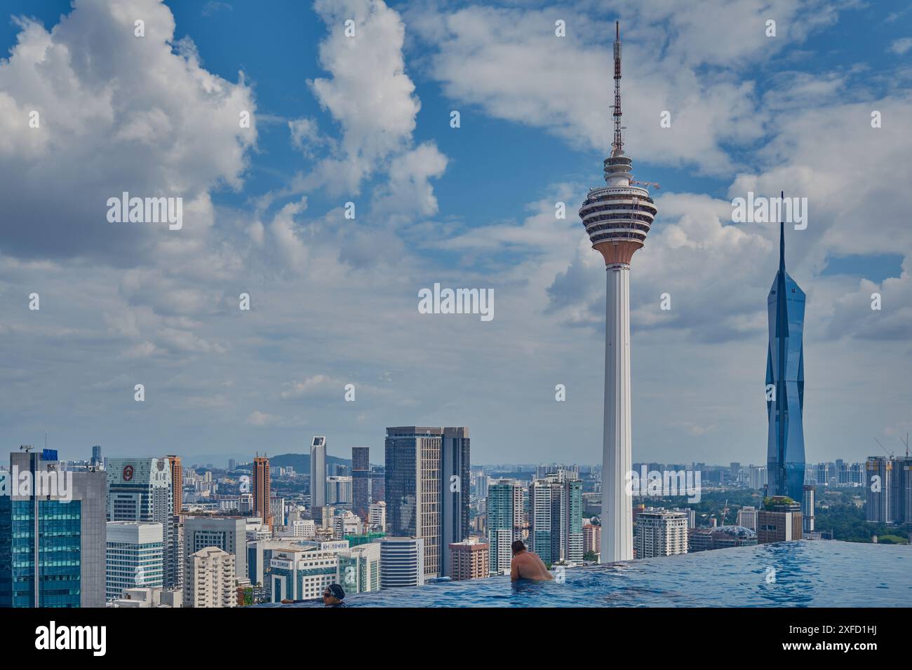 Kuala Lumpur skyline , Malaysia from the infinity rooftop pool at The ...
