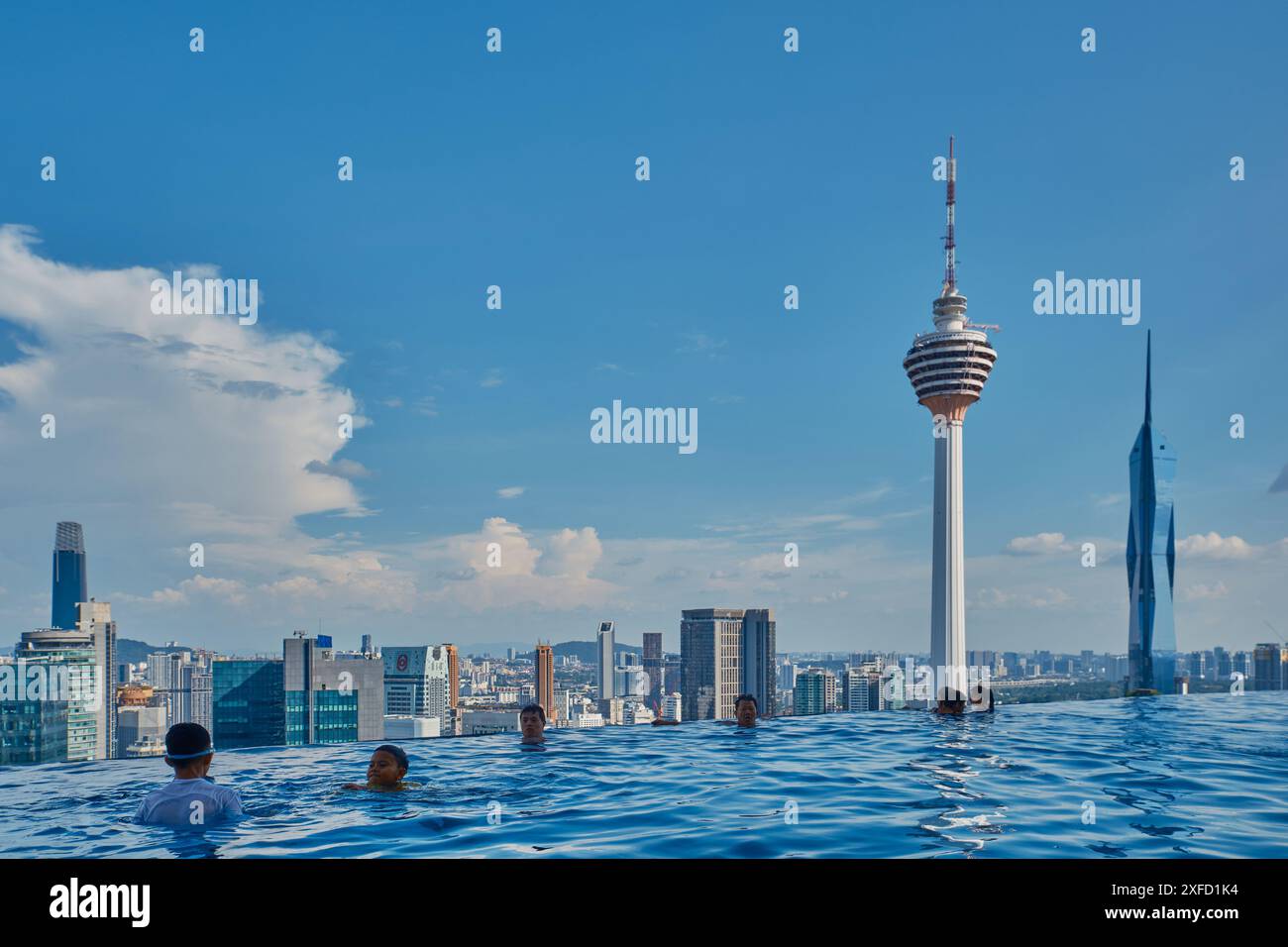 Kuala Lumpur skyline , Malaysia from the infinity rooftop pool at The ...