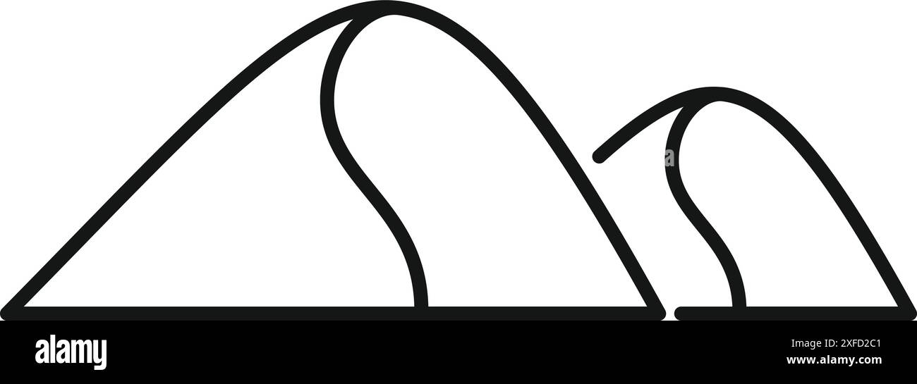 Rolling hills outline Black and White Stock Photos & Images - Alamy
