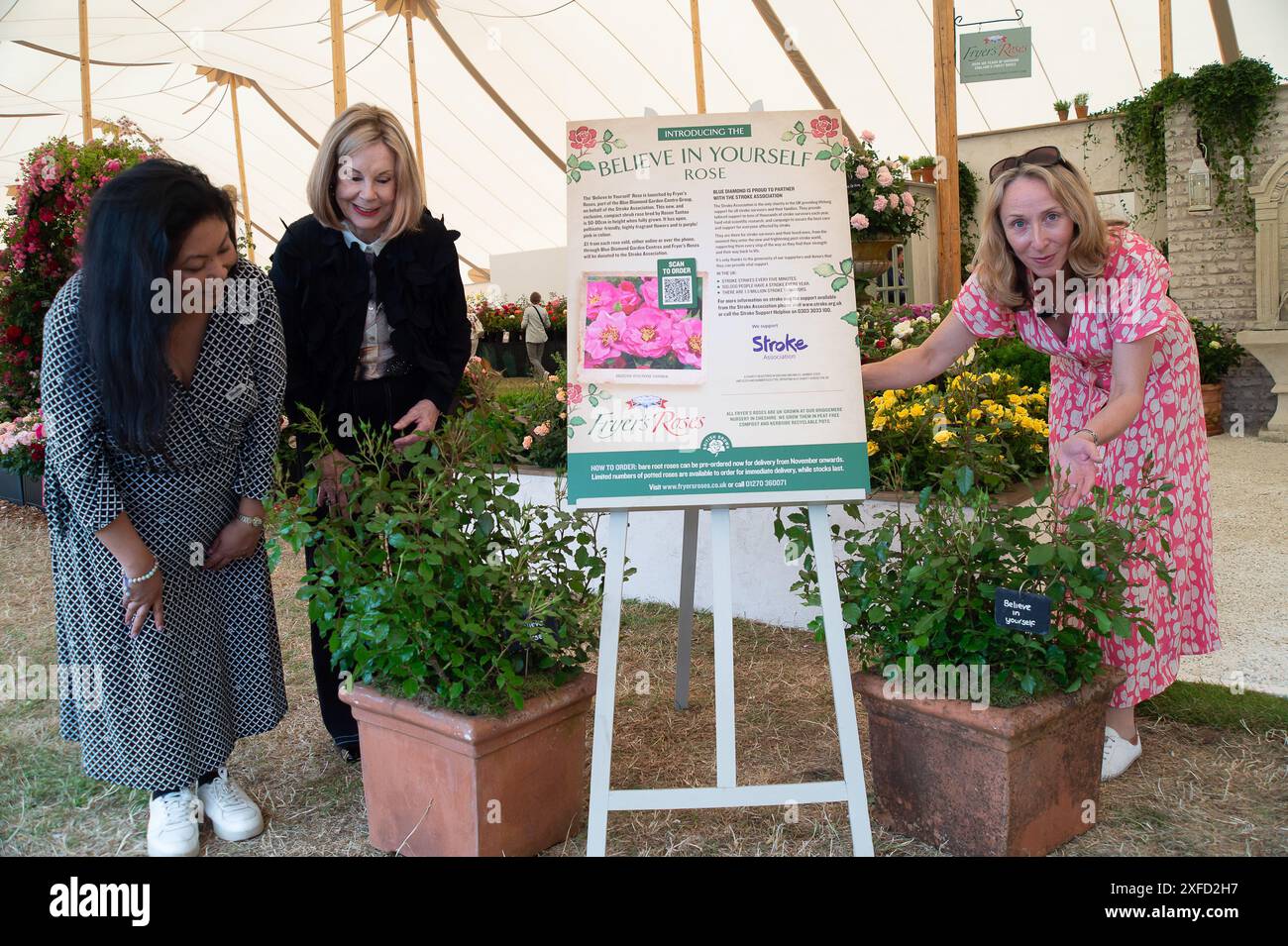 East Molesey, UK. 1st July, 2024. Representatives from the Stroke ...