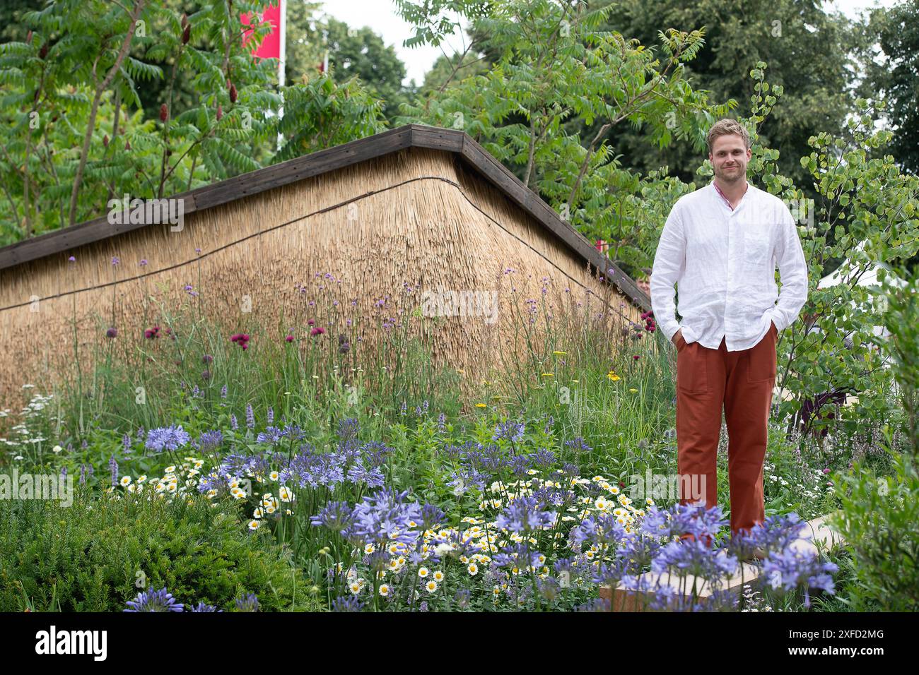 East Molesey, UK. 1st July, 2024. One of the RHS Feature Gardens, The ...