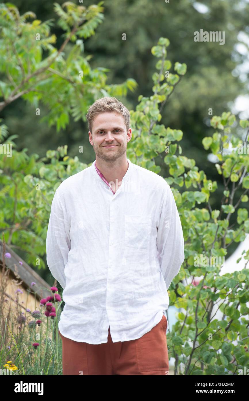 East Molesey, UK. 1st July, 2024. One of the RHS Feature Gardens, The ...
