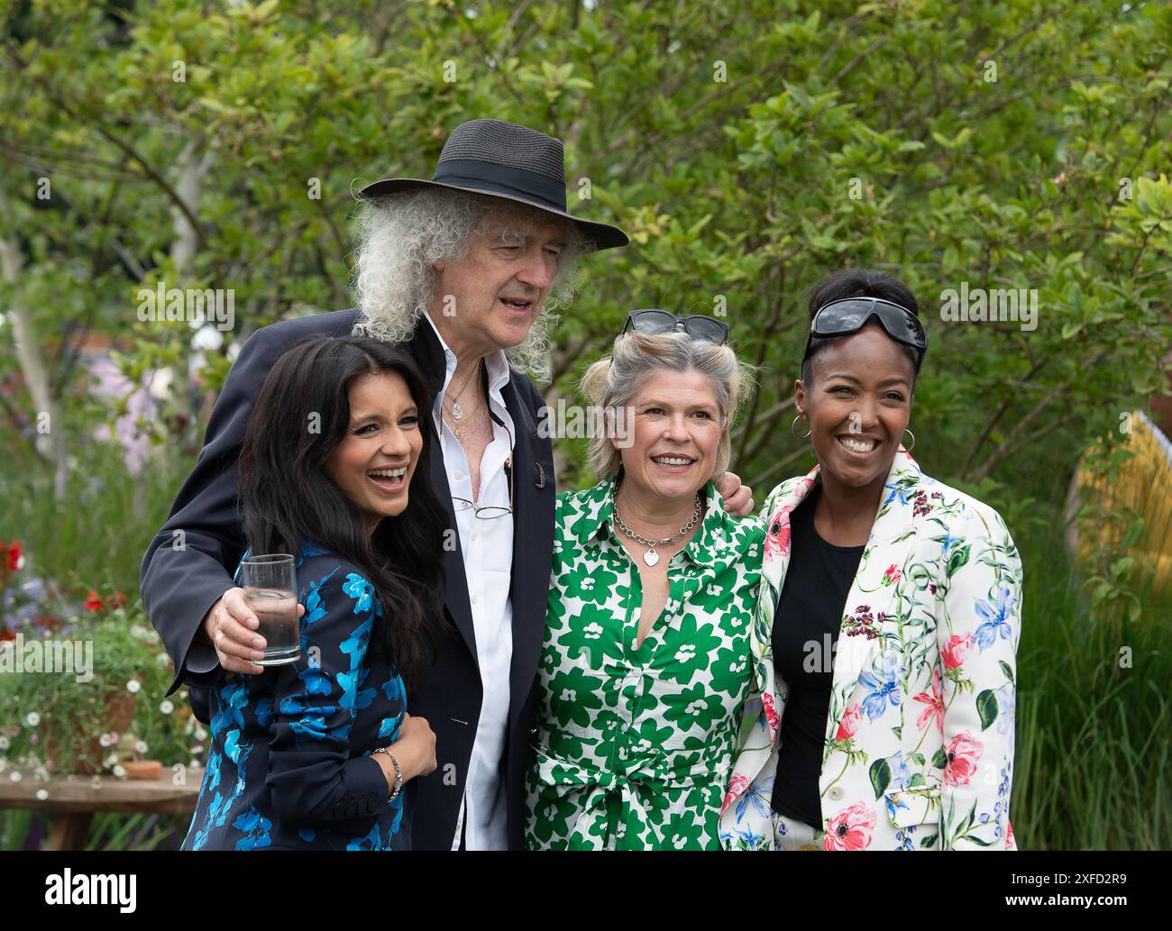 East Molesey, UK. 1st July, 2024. Sonali Shah, Sir Brian May and ...