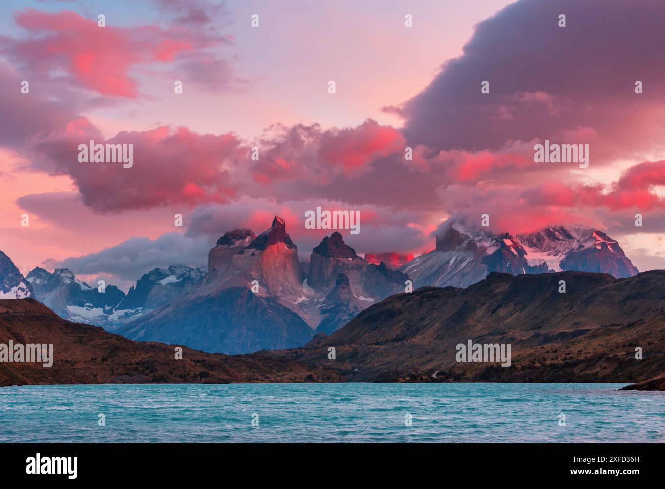 Beautiful mountain landscapes in Torres Del Paine National Park, Chile ...