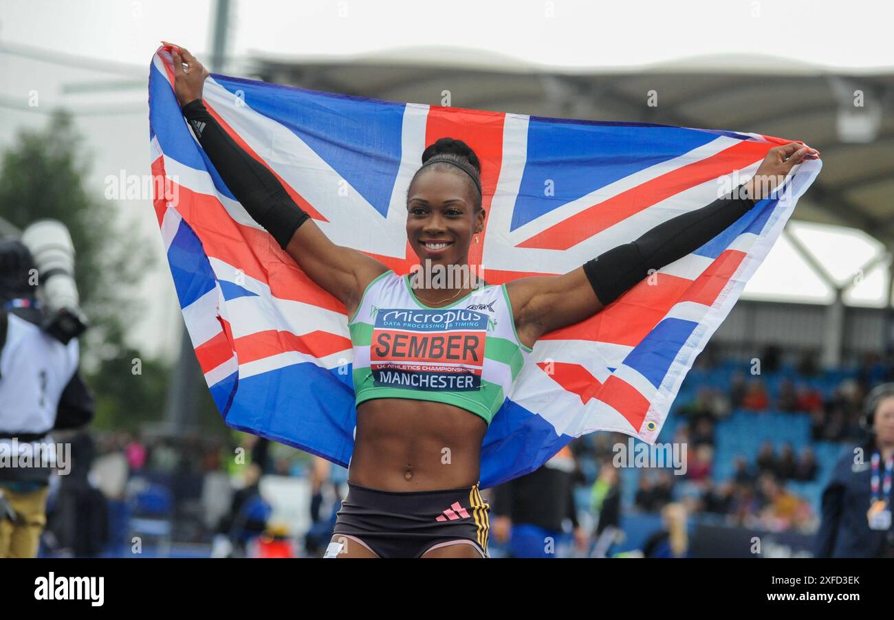 Cindy Sember wins Womens 100m Hurdles Stock Photo - Alamy