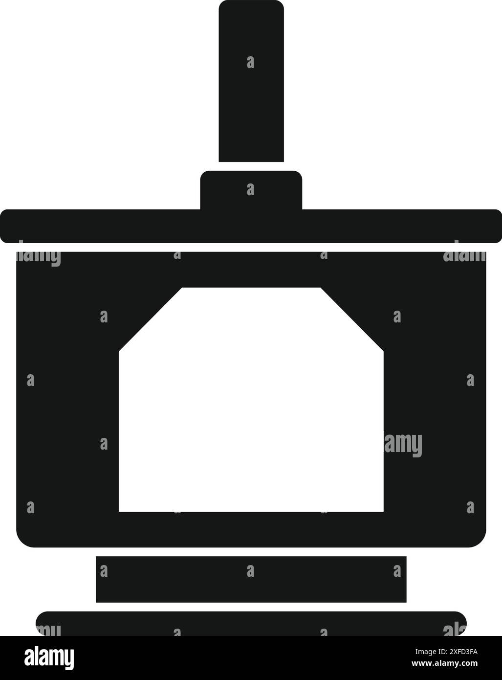 Blacksmiths forge working with metal burning icon in simple style on a ...