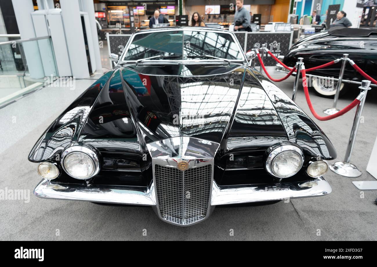 New York City, USA - March 27, 2024: 1971 Stutz Blackhawk retro car at ...