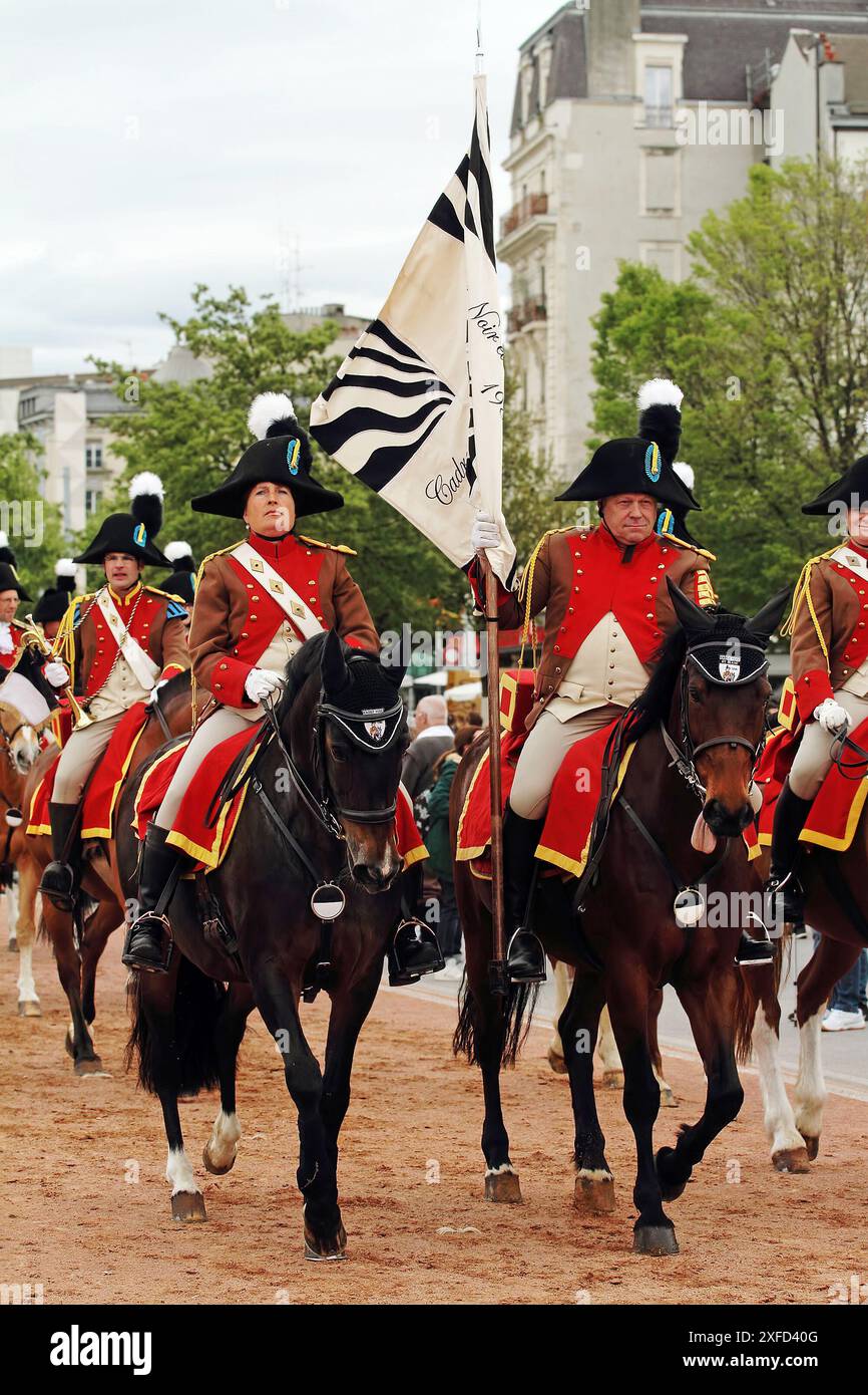 GENEVA; SWITZERLAND-May 04, 2024: Standard Bearer leads the Cavalry ...