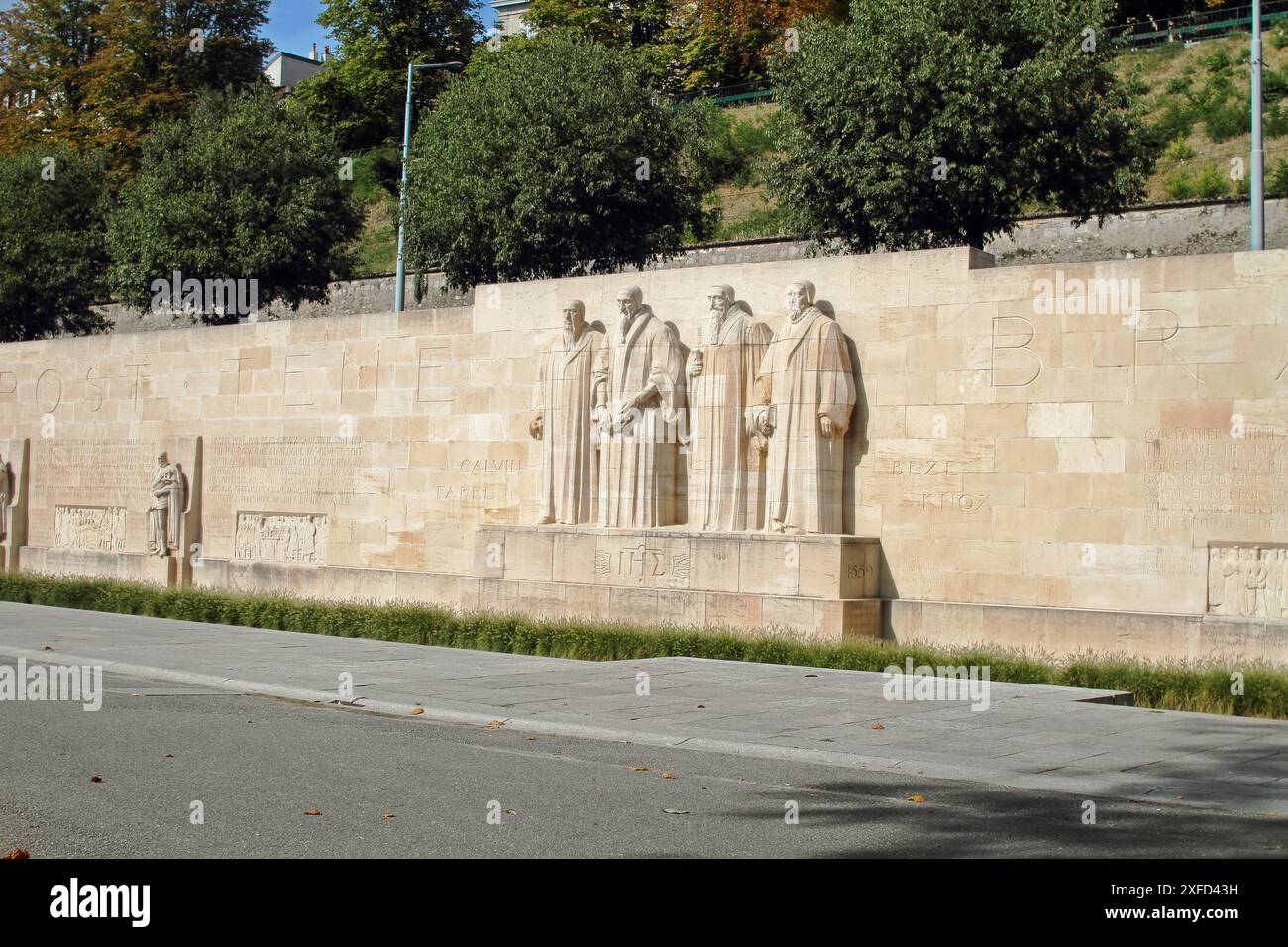 Reformation Wall in the Bastions Parc in Geneva, Switzerland. Monument ...