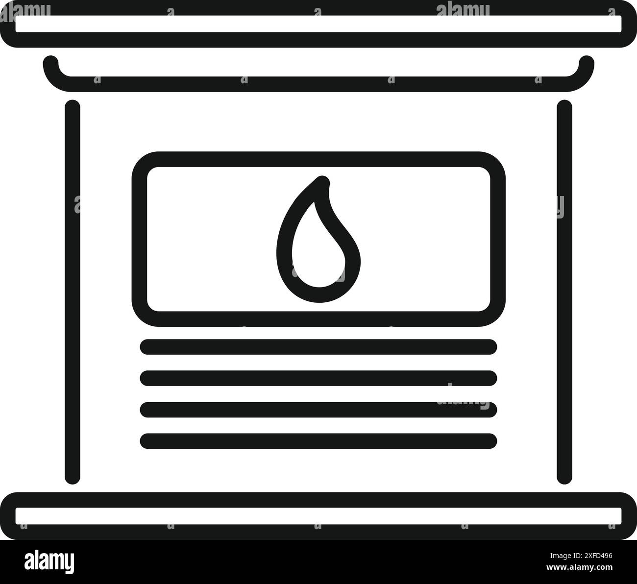 Simple line icon of a biofuel tank, symbolizing sustainable energy ...