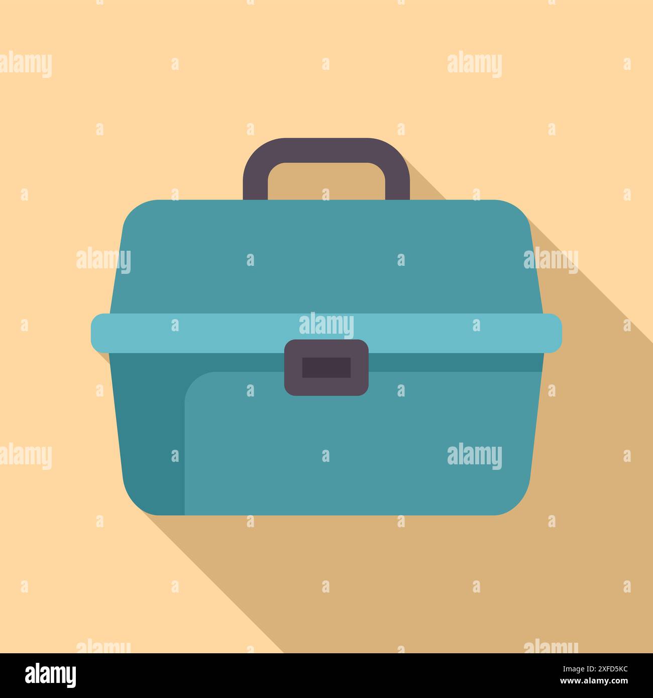 Closed empty plastic toolbox, storing and carrying equipment for ...