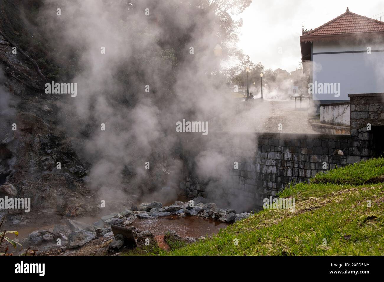 Fumaroles in Furnas Hot Springs, (Caldeiras das Furnas). Furnas, Sao ...