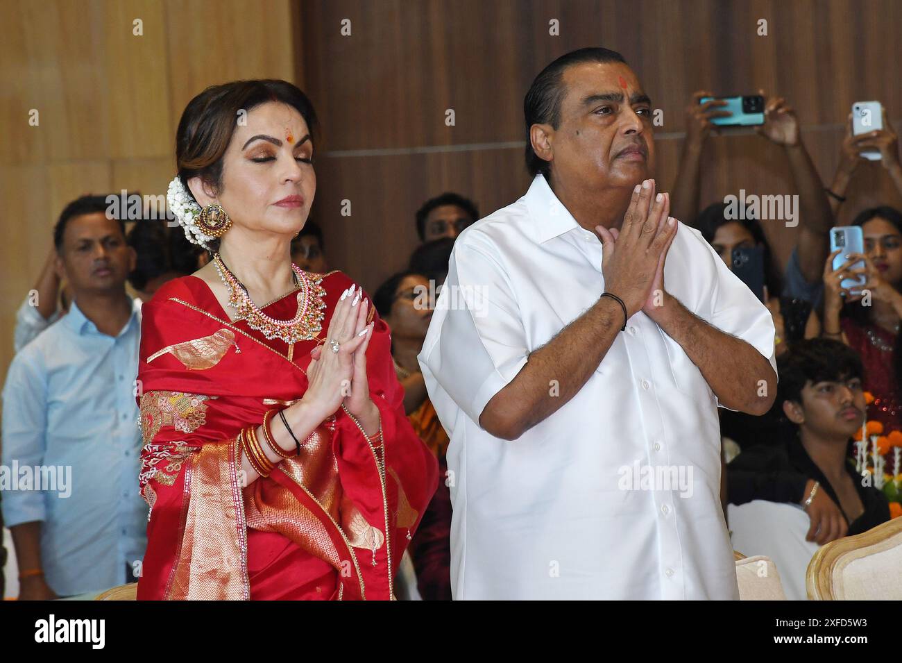 July 2, 2024, Mumbai, Maharashtra, India: L-R Indian philanthropist and ...