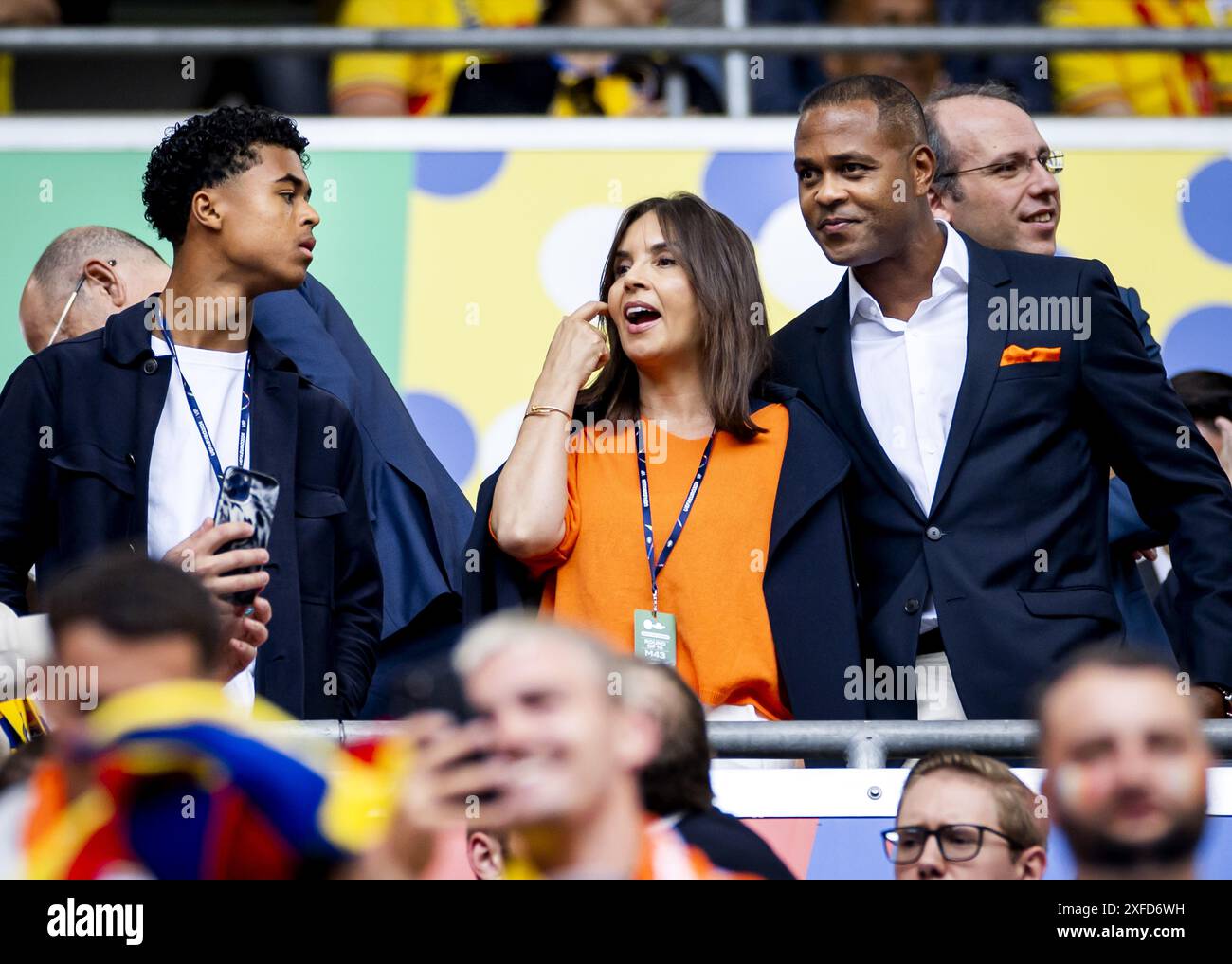 MUNICH - Ruben Kluivert, Rossana Kluivert and Patrick Kluivert during ...