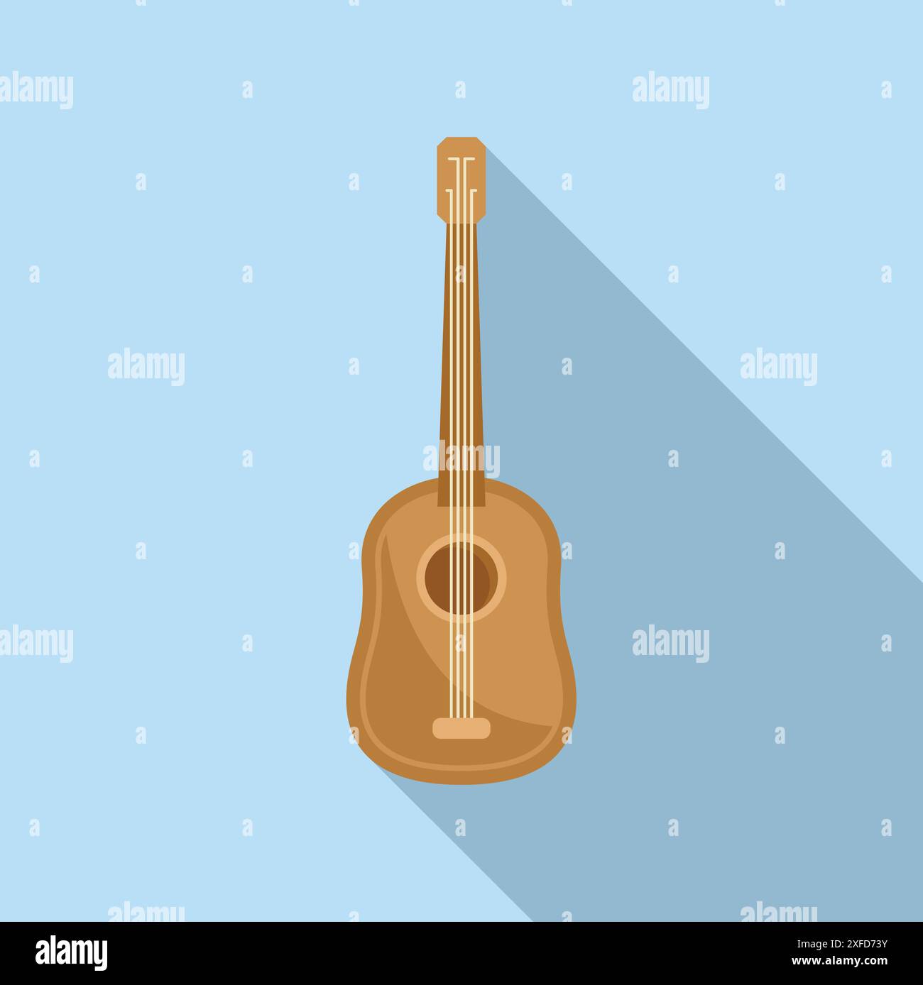 Acoustic guitar, a string instrument that produces sound by vibrating ...